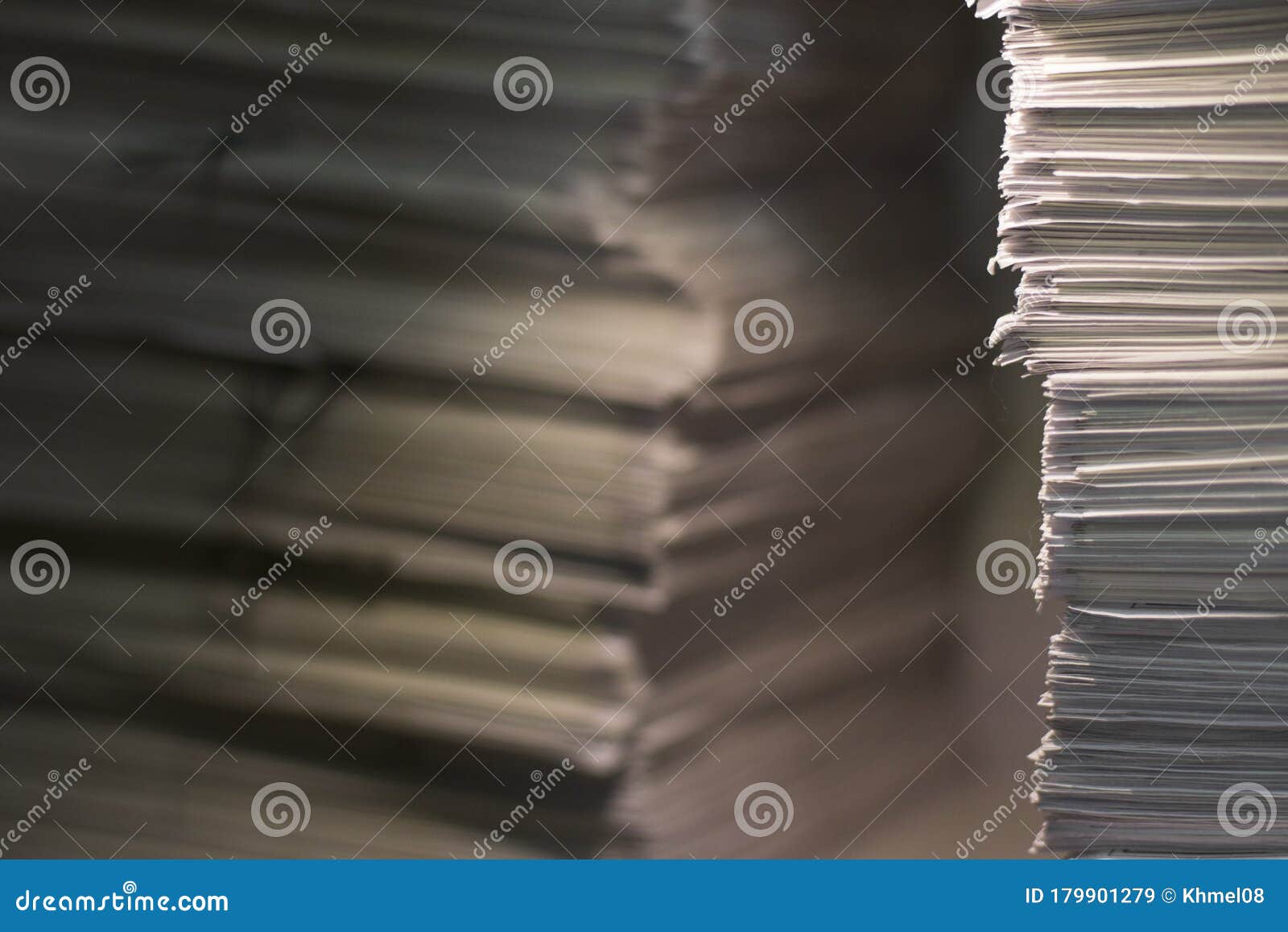 Documents in Large Quantities are on the Table. Archived Paper Reports ...