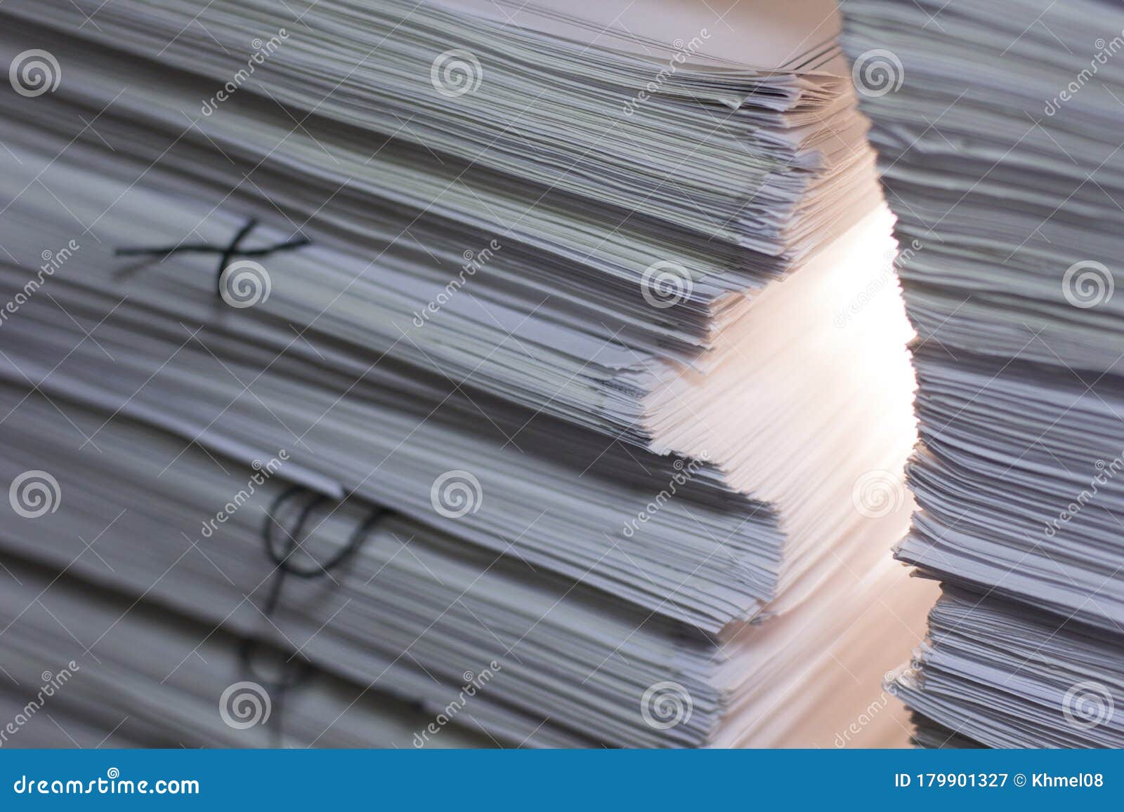Documents in Large Quantities are on the Table. Archived Paper Reports ...