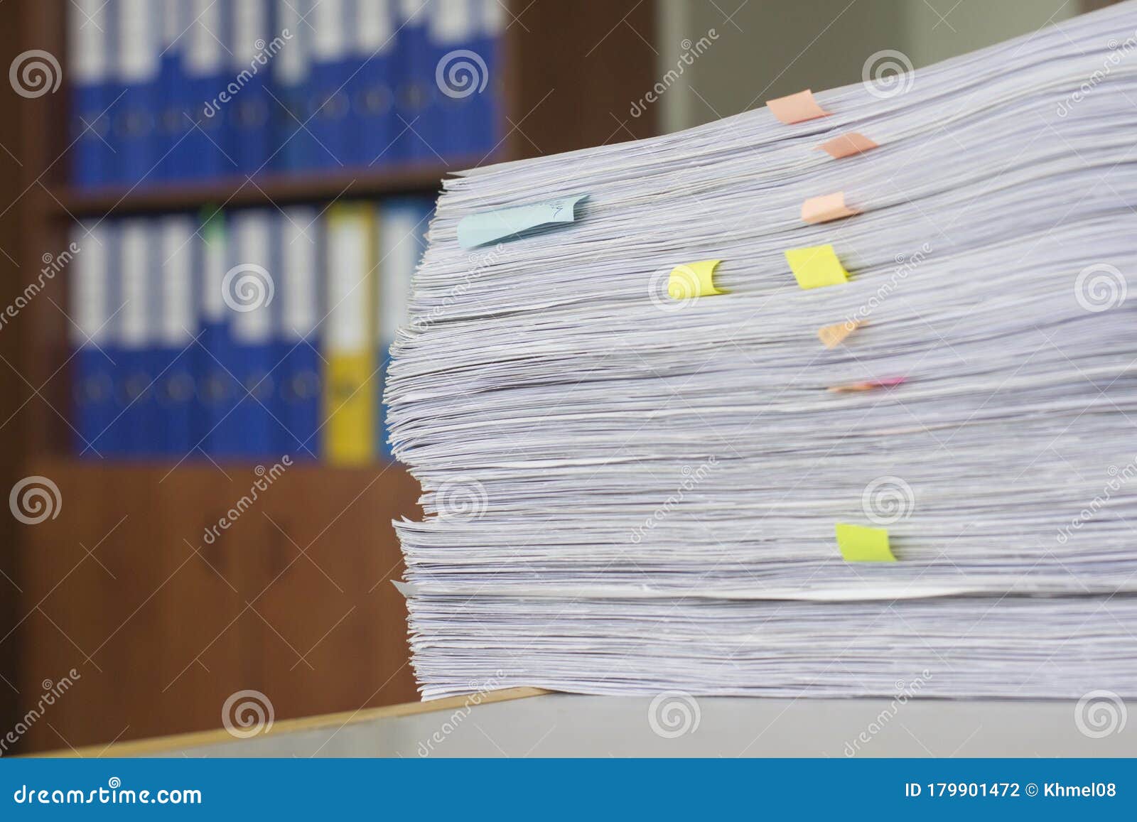 Documents in Large Quantities are on the Table. Archived Paper Reports ...
