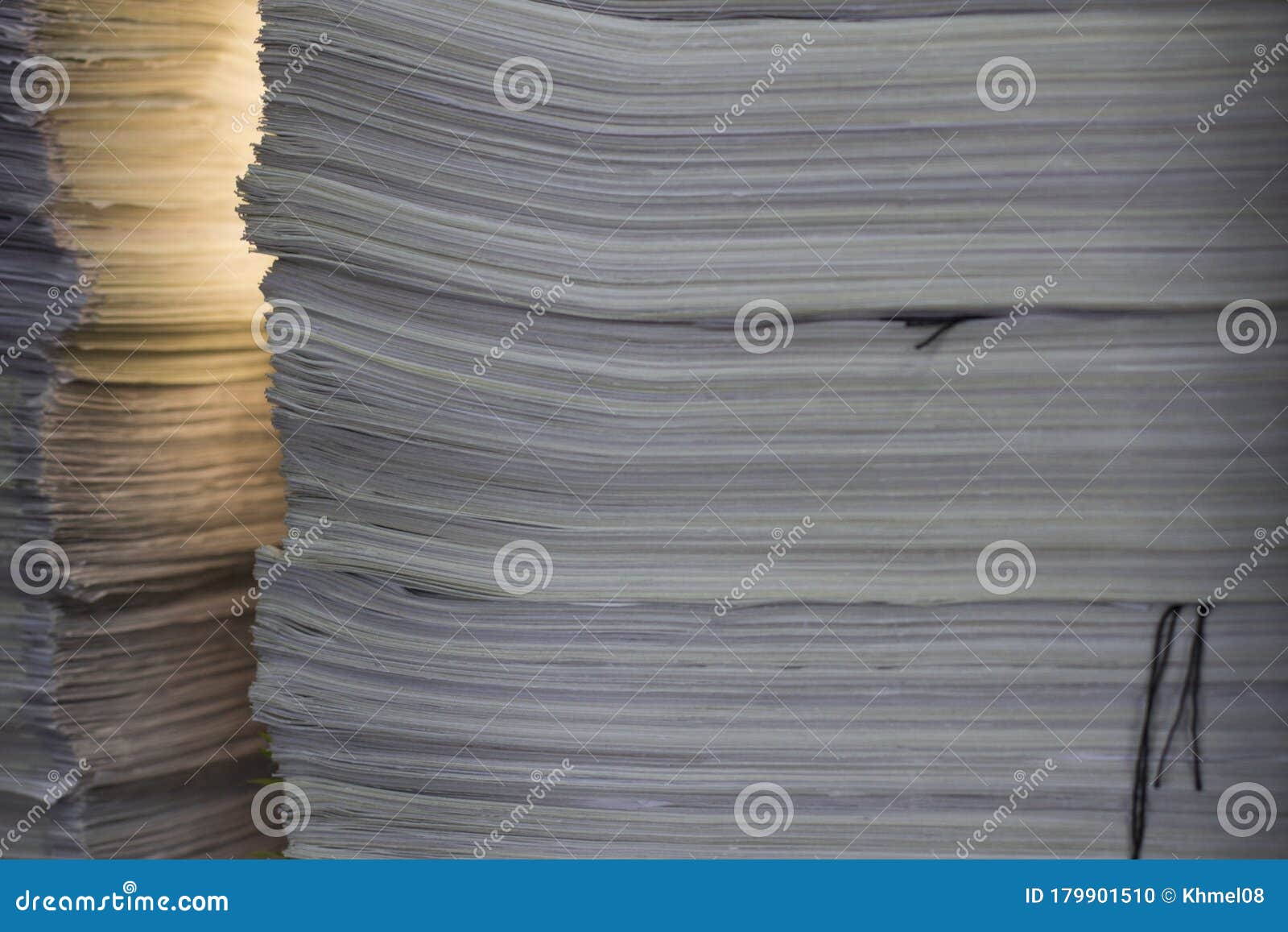 Documents in Large Quantities are on the Table. Archived Paper Reports ...