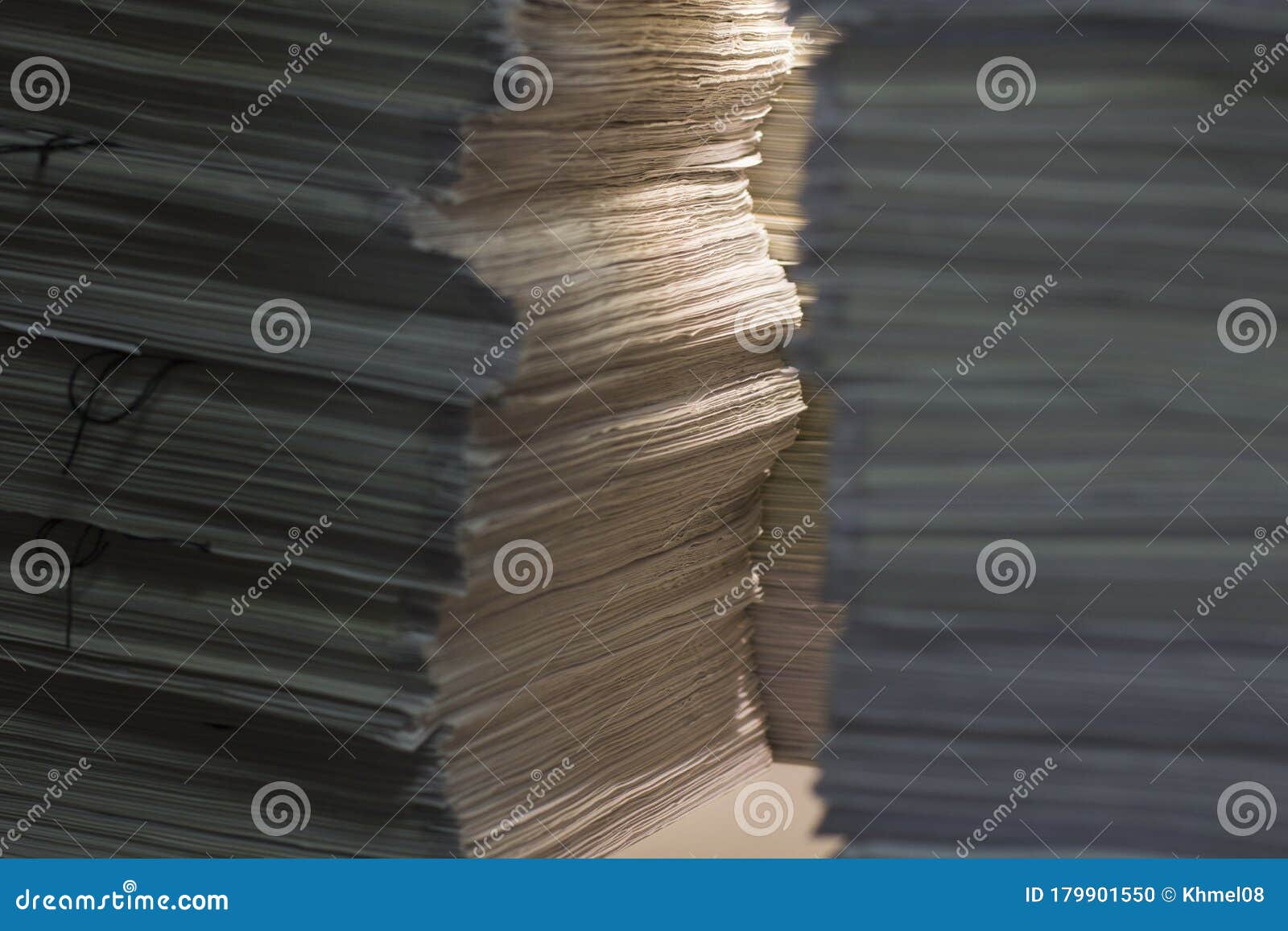 Documents in Large Quantities are on the Table. Archived Paper Reports ...