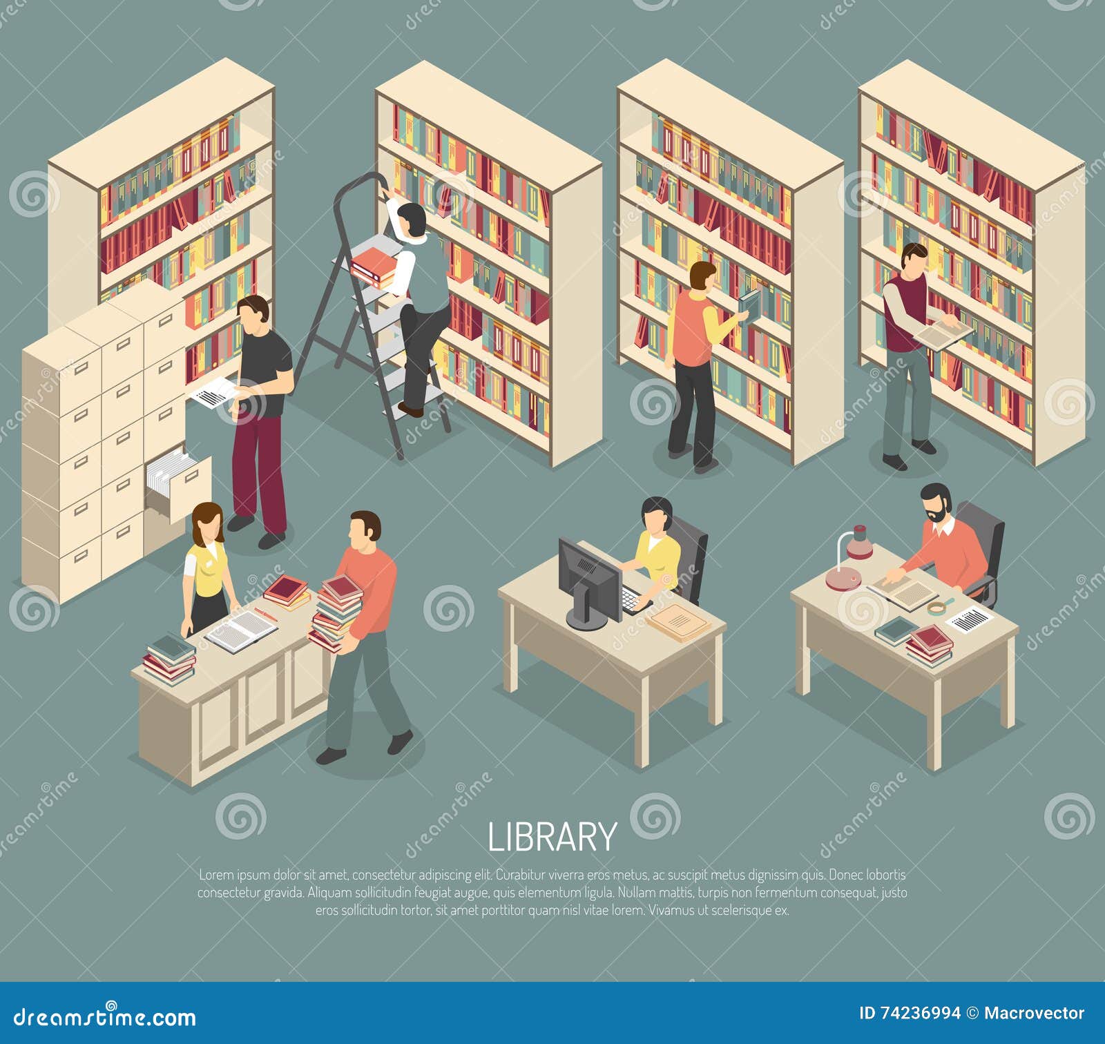 Library Of Published Works On Bookshelf Royalty-Free Stock Image ...