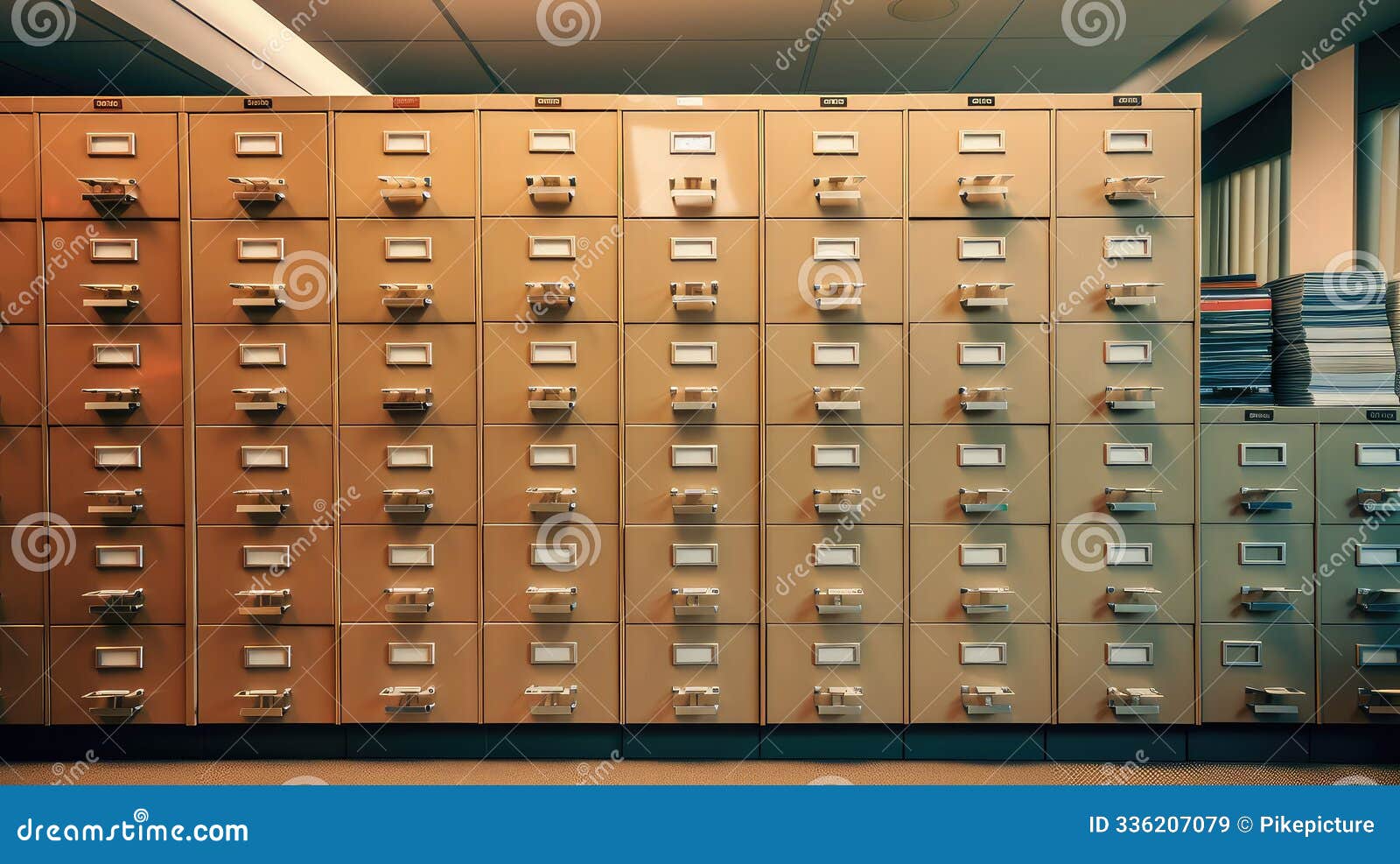 Documents office filing stock illustration. Illustration of ...