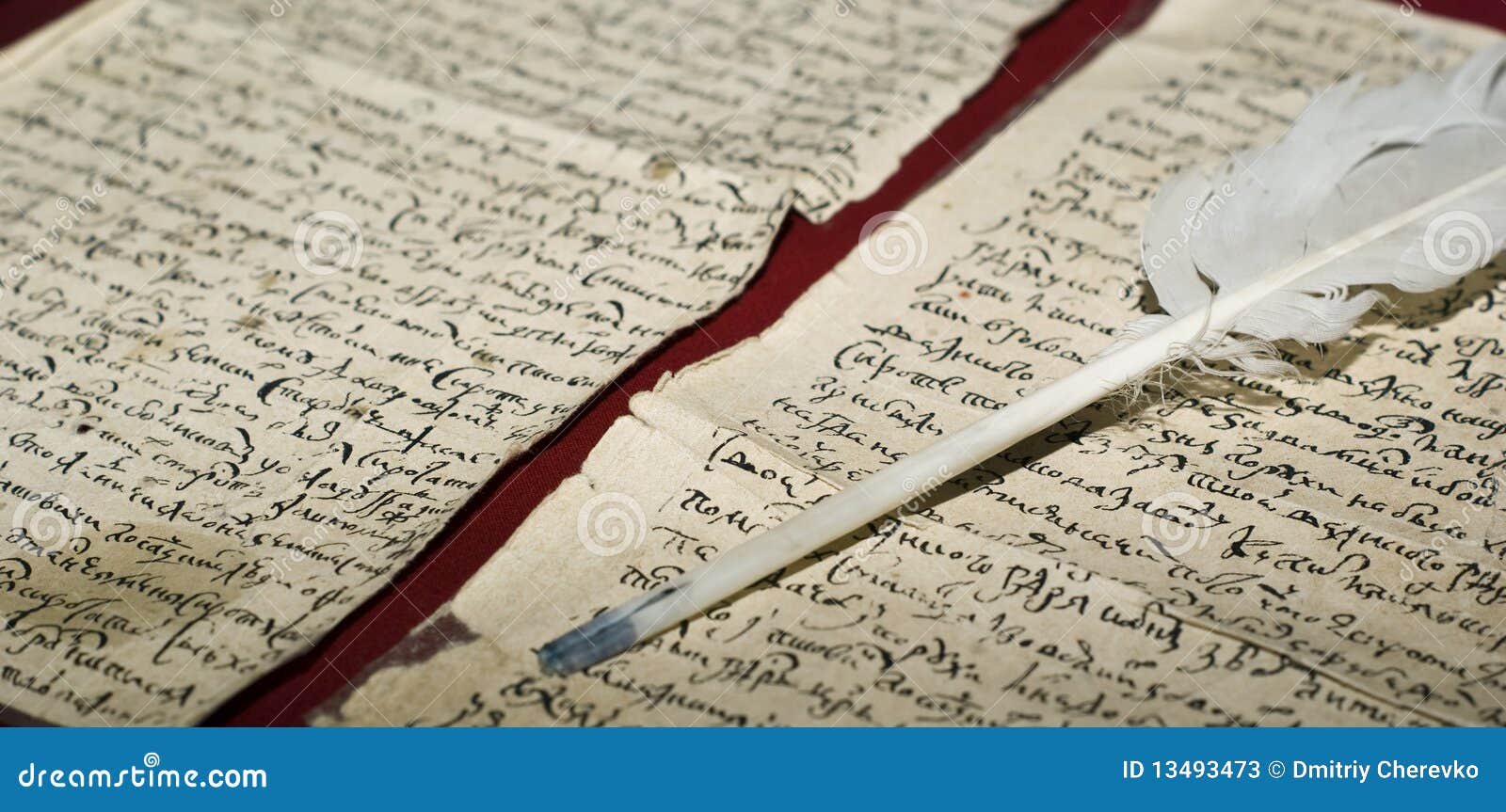 Documents of Old Russian Right. Stock Image - Image of russia, roll ...