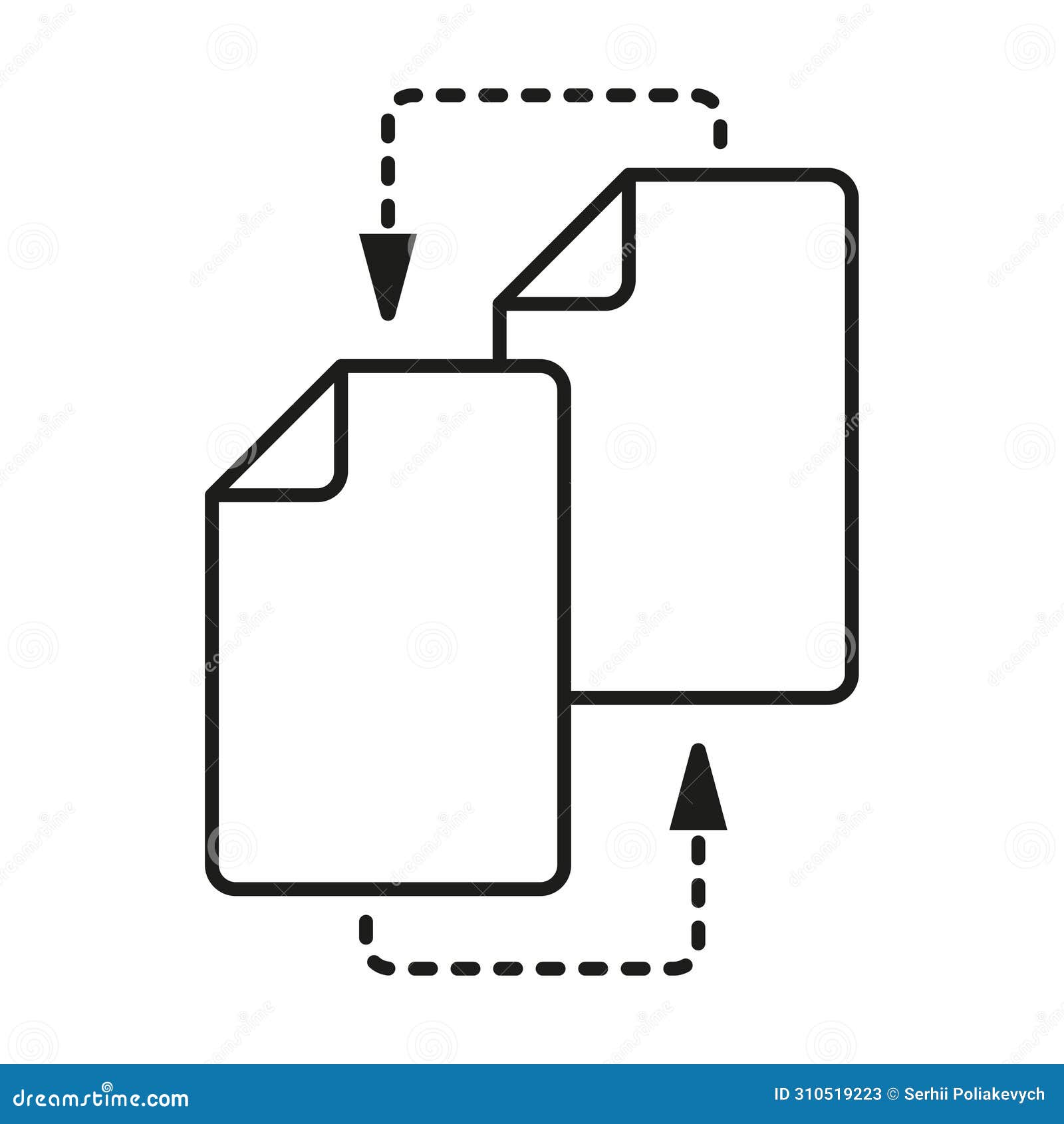 Documents Overlapping. Files on White. Office Digital Storage. Vector ...