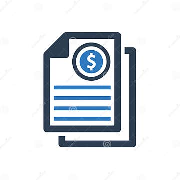 Business Document Icon - Finance File Accounting Report Icon Invoice ...