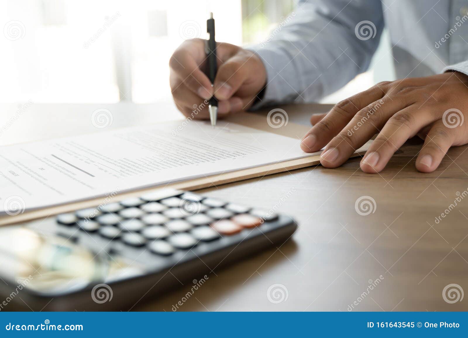 Documents Paperwork Stack of Business Paper Documents on Office on Desk ...