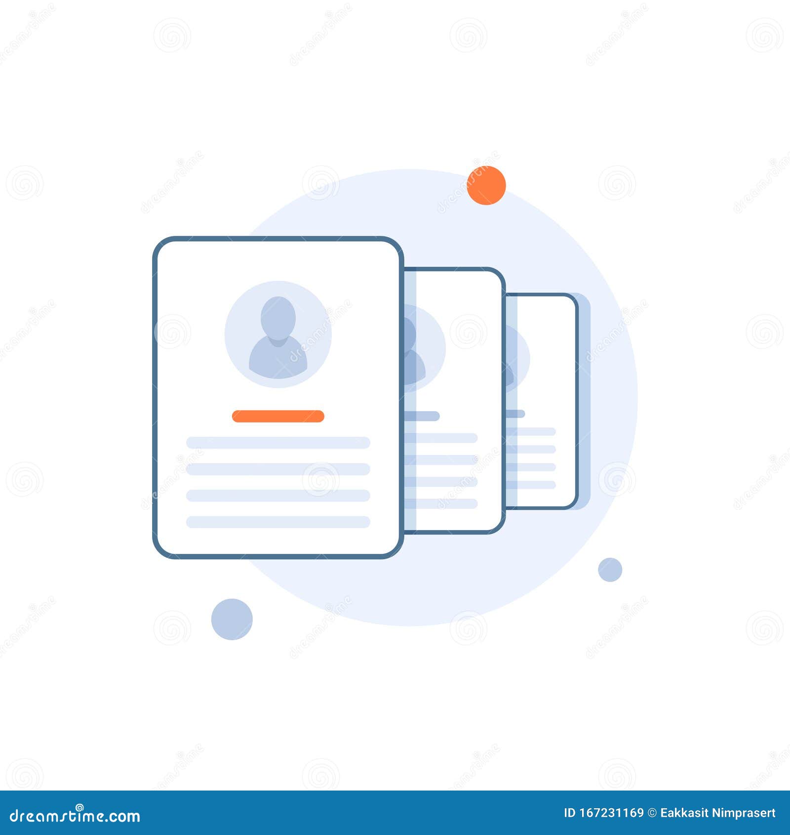 Documents with Personal Data Vector Illustration, Flat Cartoon Paper ...