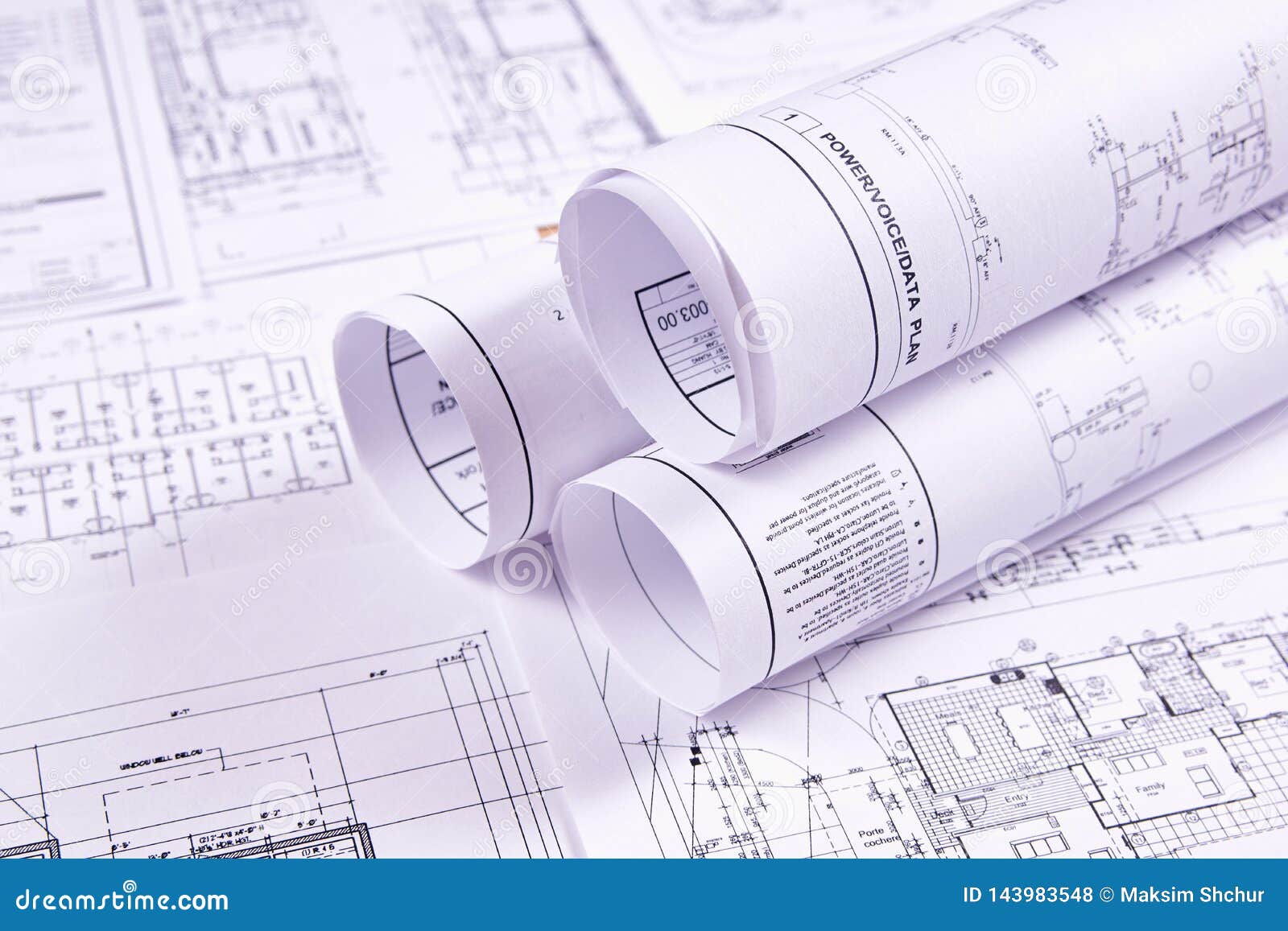 Documents for the Project Engineering Work Stock Photo - Image of ...