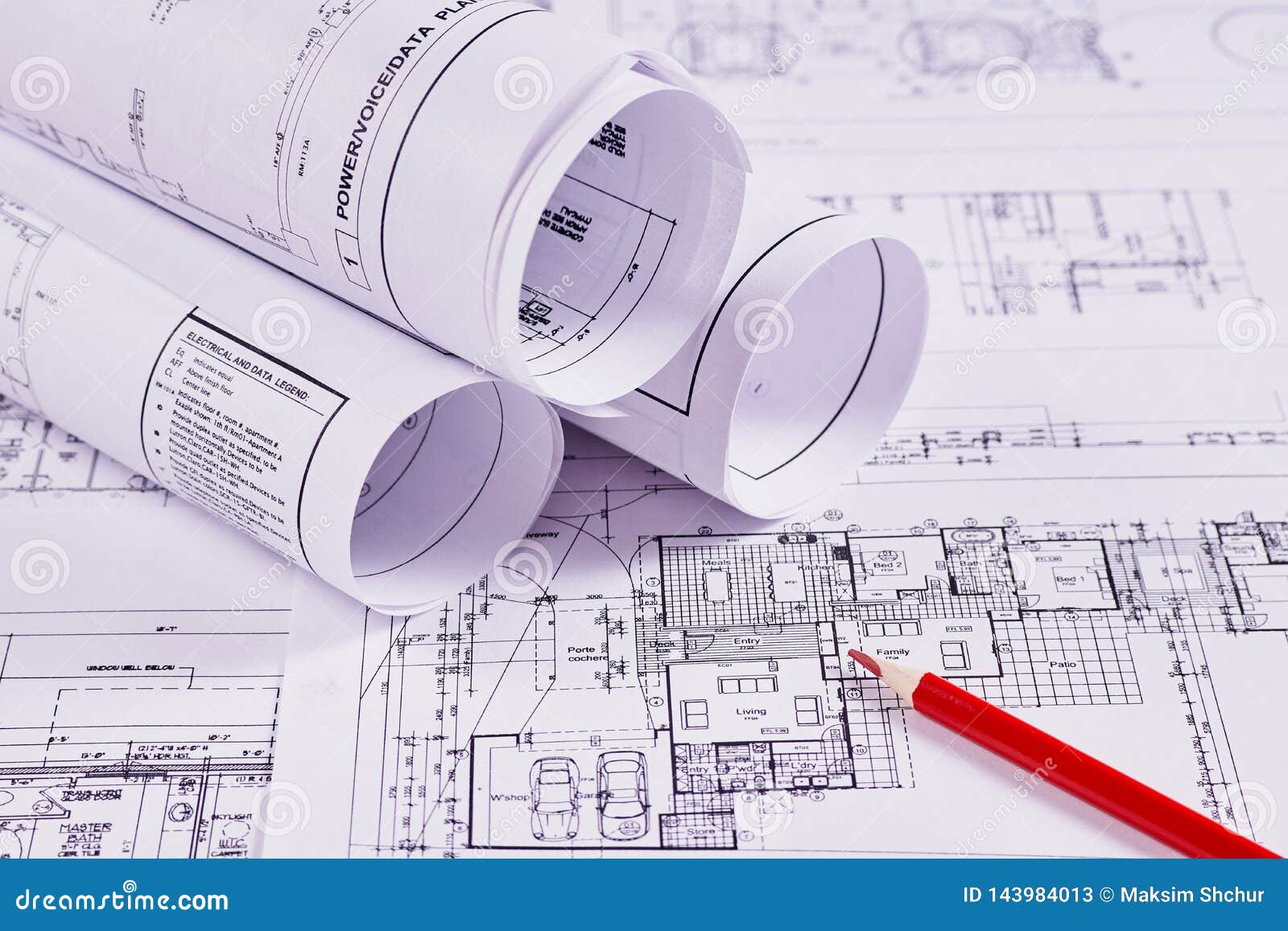 Documents for the Project Engineering Work Editorial Stock Photo ...