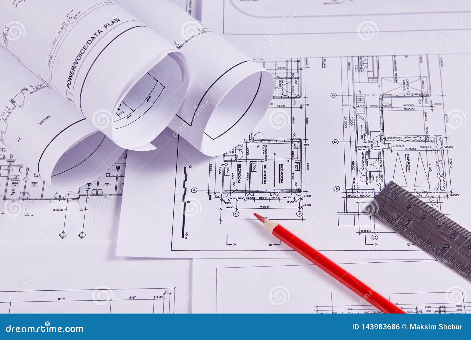 Documents for the Project Engineering Work Editorial Photo - Image of ...
