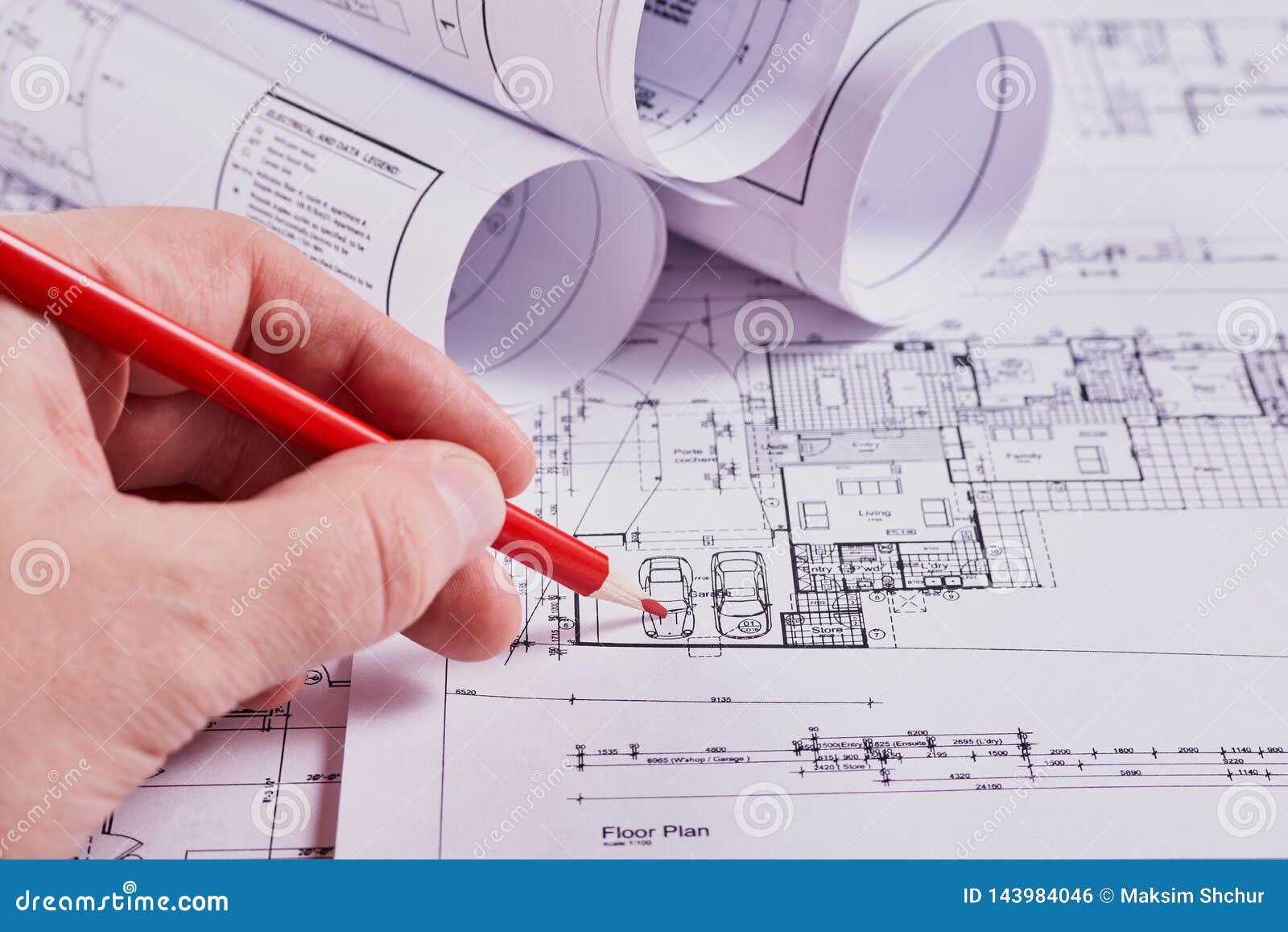 Documents for the Project Engineering Work Stock Photo - Image of ...
