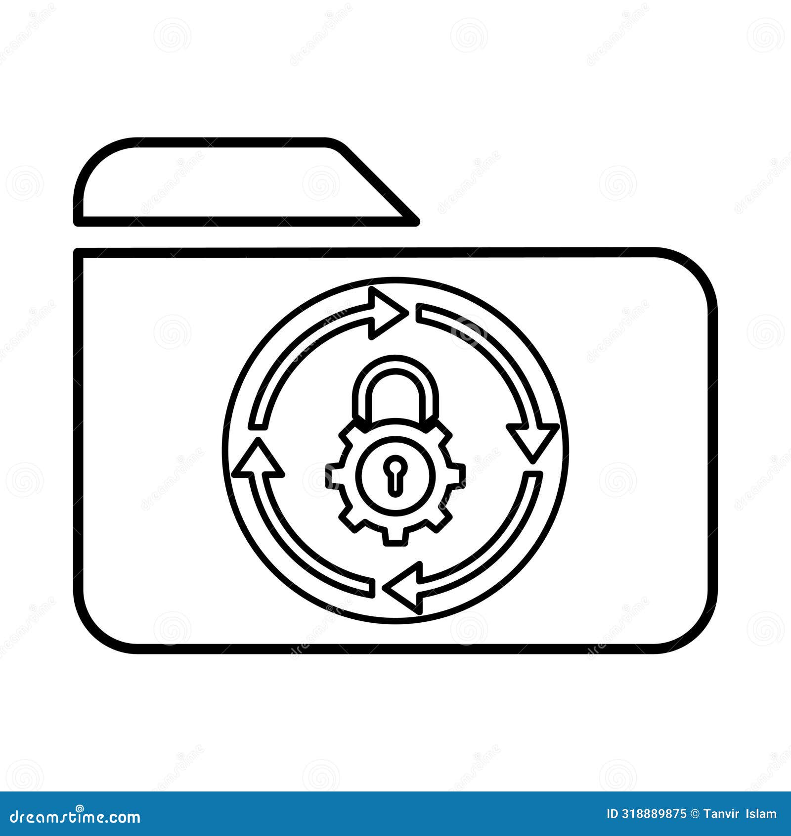 Documents Recovery Line Outline Icon Vector Illustration ...