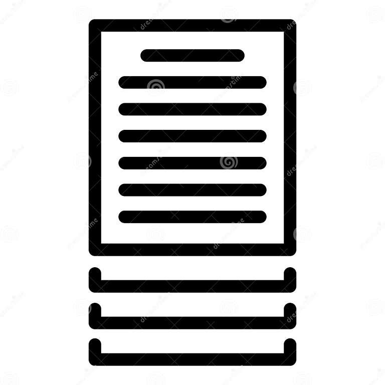 Documents Scenario Icon, Outline Style Stock Vector - Illustration of ...