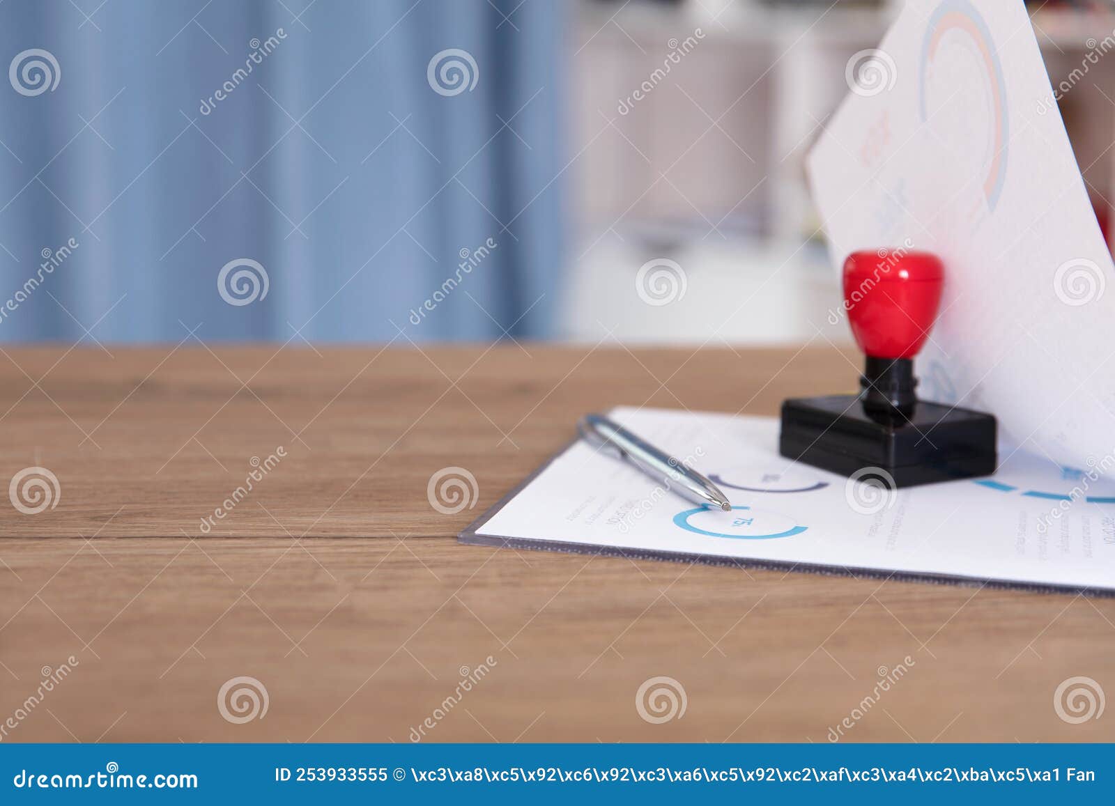 Documents and Seals on the Table Stock Image - Image of signature ...