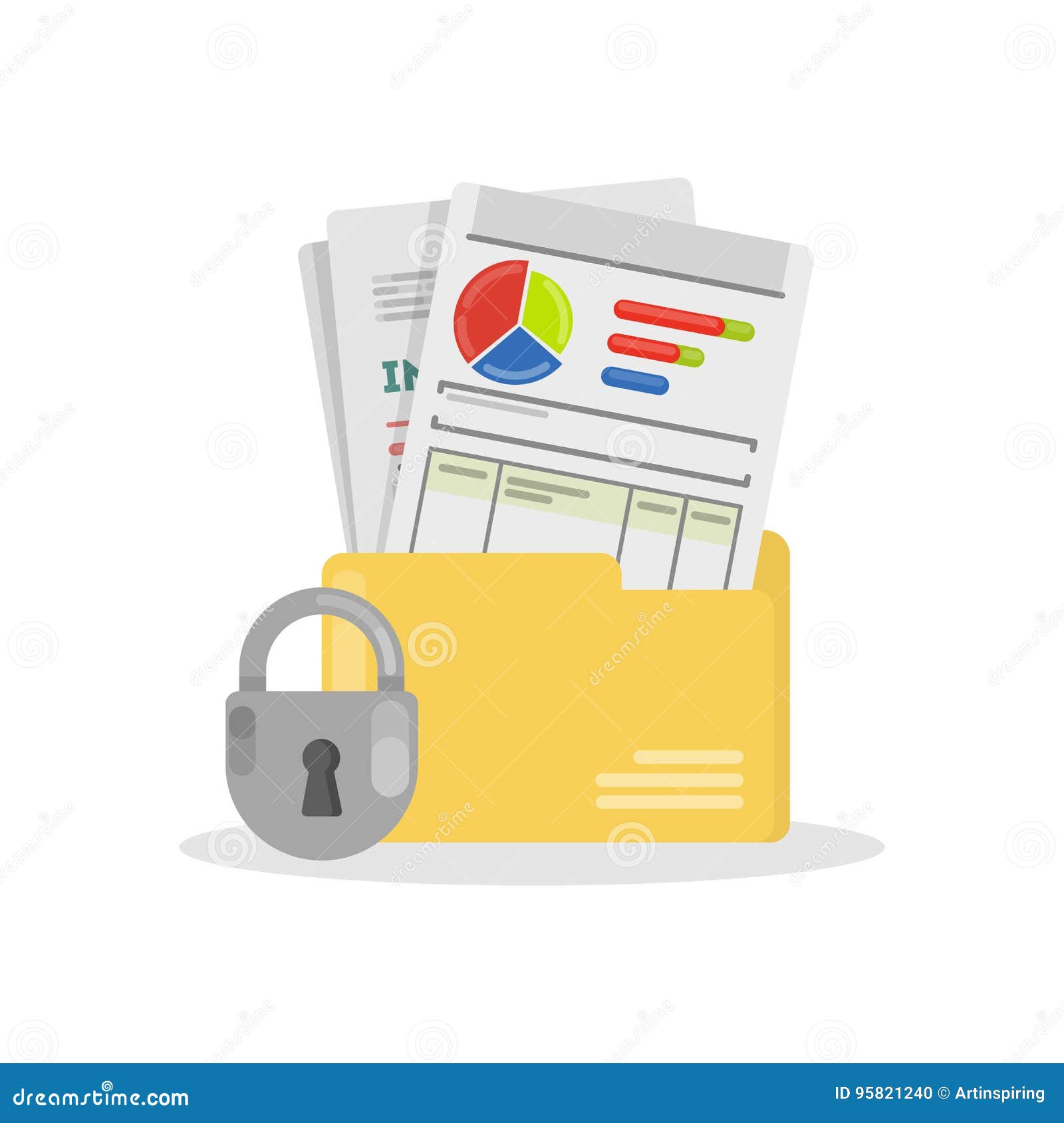 Documents Security Illustrations. Stock Vector - Illustration of ...