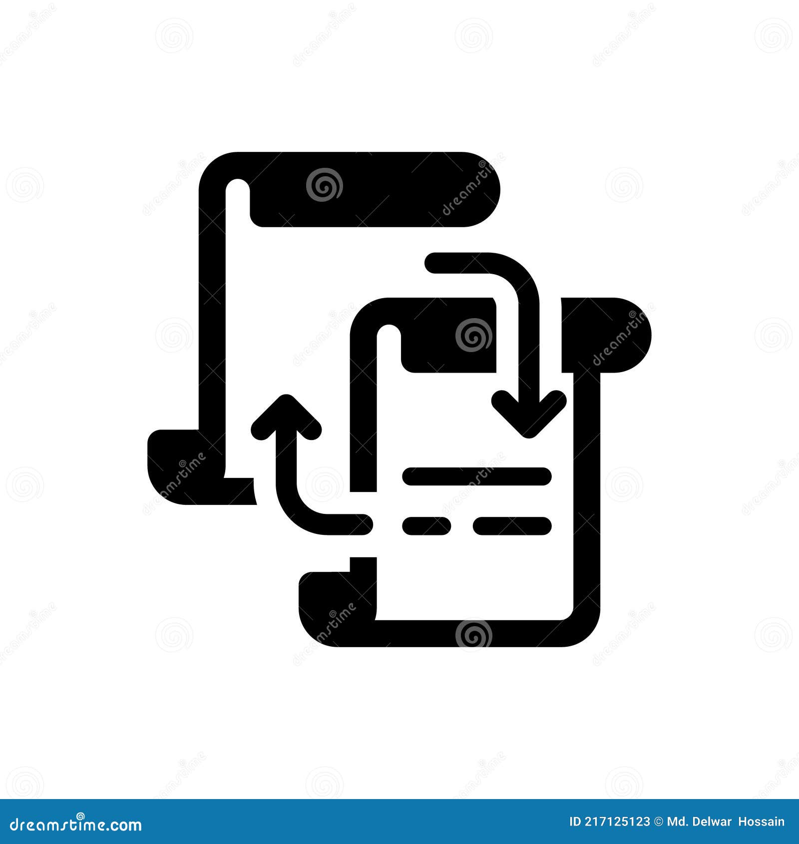 Documents sharing icon stock vector. Illustration of illustrations ...