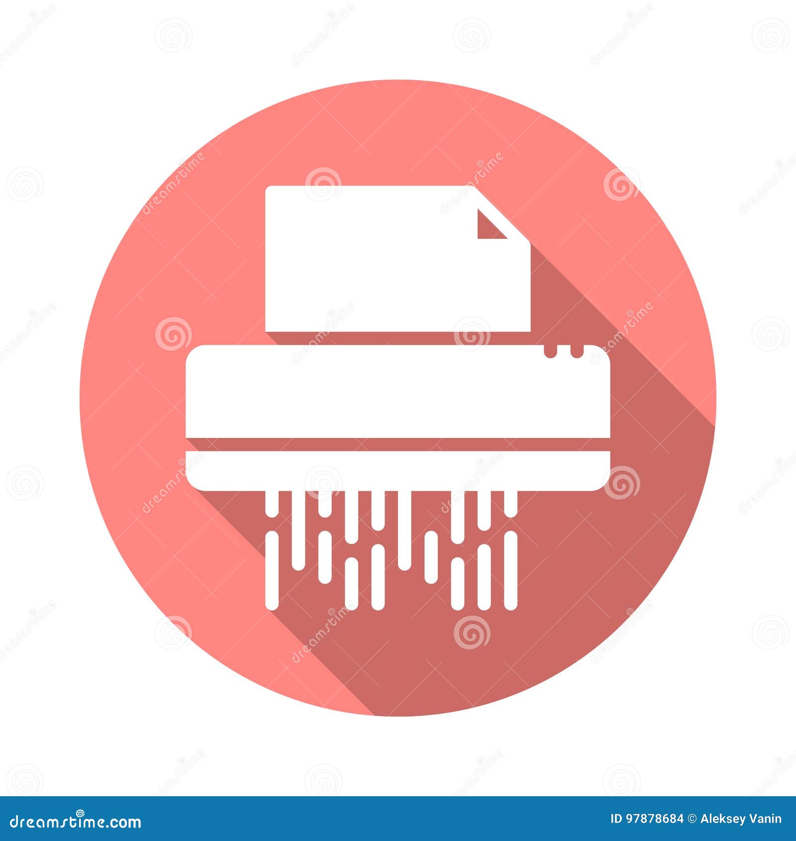 Documents Shredder Flat Icon Stock Vector - Illustration of documents ...