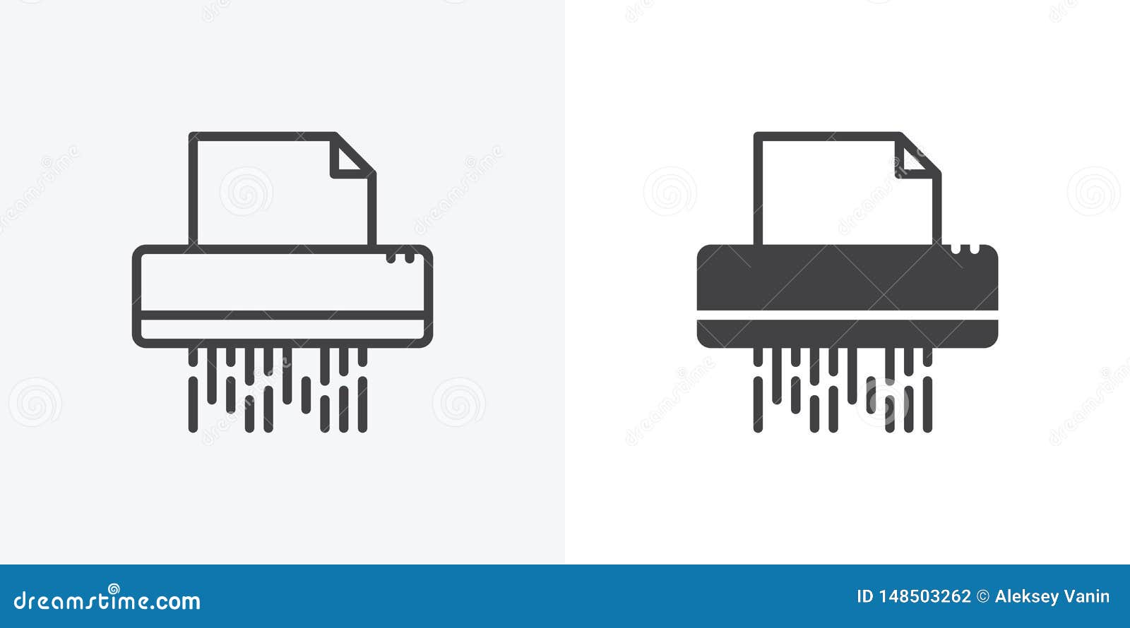 Documents shredder icon stock vector. Illustration of filled - 148503262