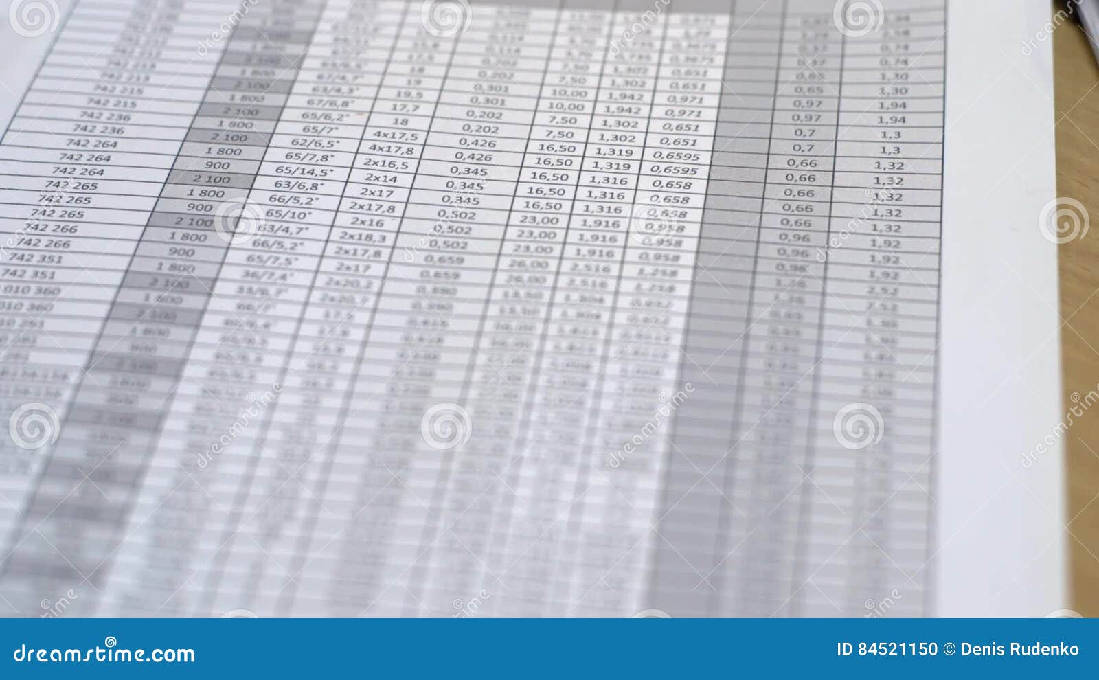 Documents, Spreadsheets with Lots of Numbers in Black Folder Stock ...