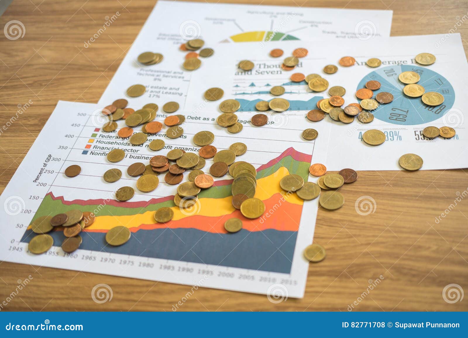 Documents with Statistics and Analytical Research for Report. Stock ...