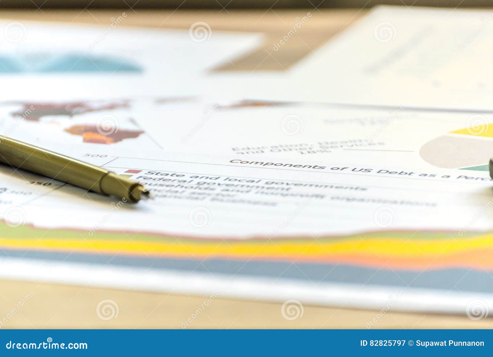 Documents with Statistics and Analytical Research for Report. Stock ...