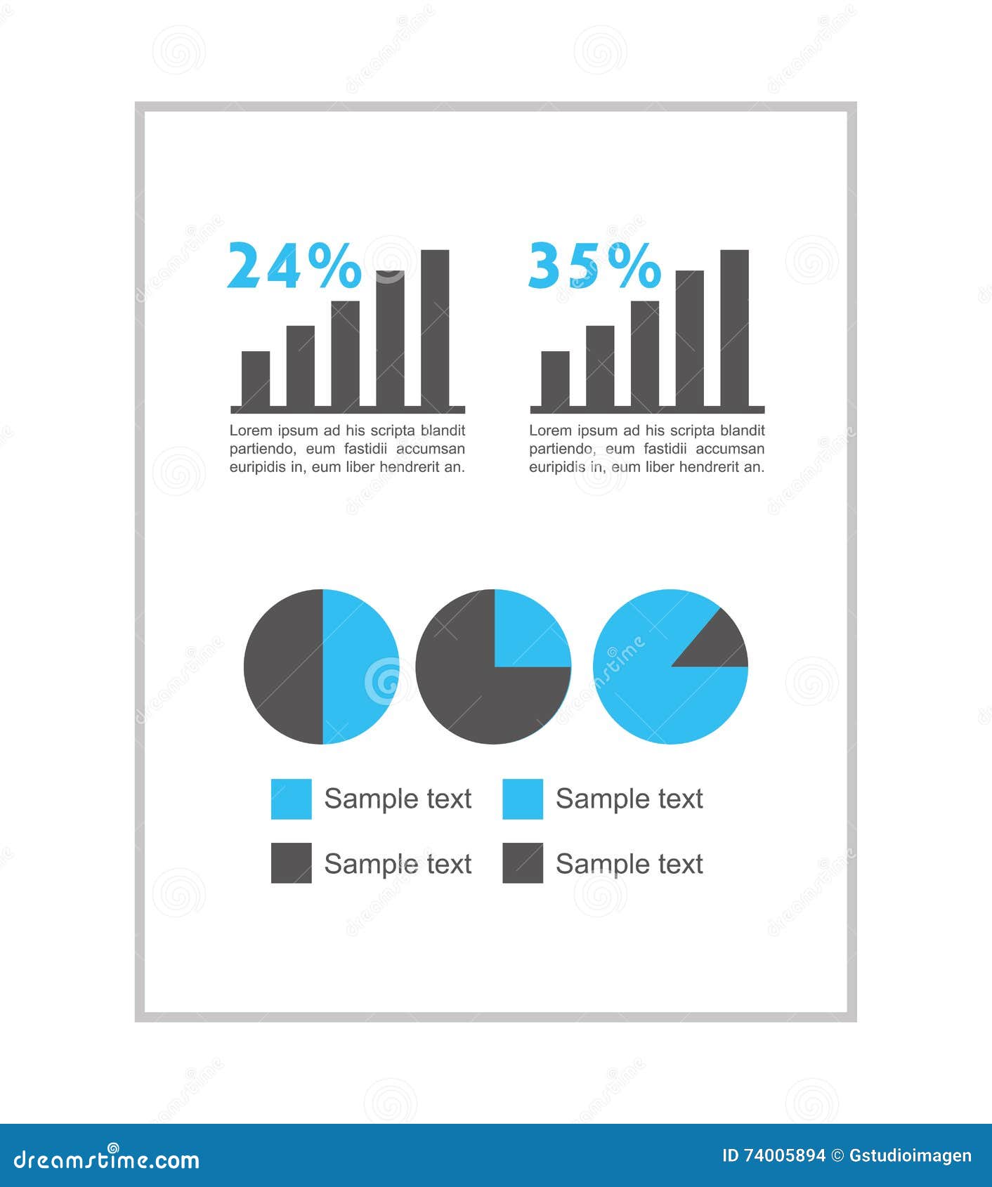 Documents with Statistics Isolated Icon Design Stock Illustration ...