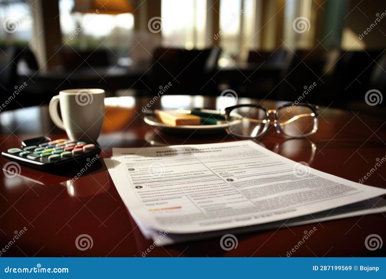 Documents on the Table Ready for Signature. AI Generated Stock ...