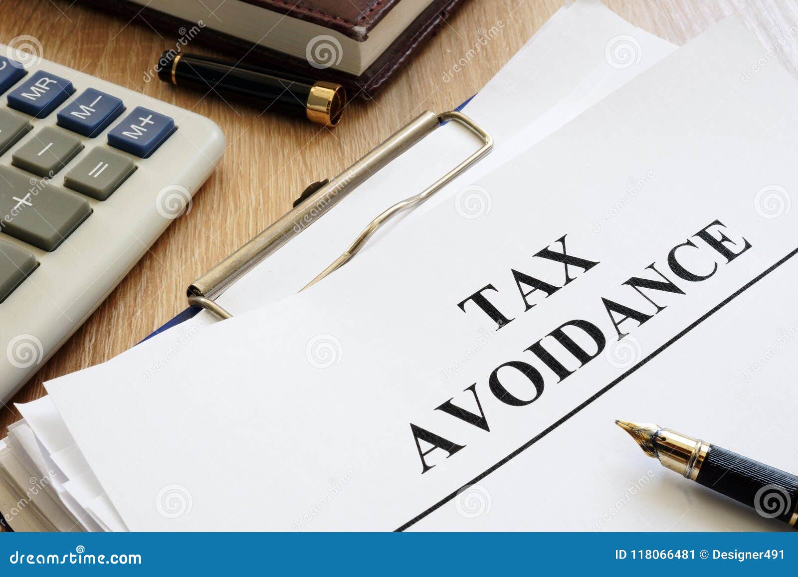 Documents about Tax Avoidance on a Desk. Stock Image - Image of papers ...