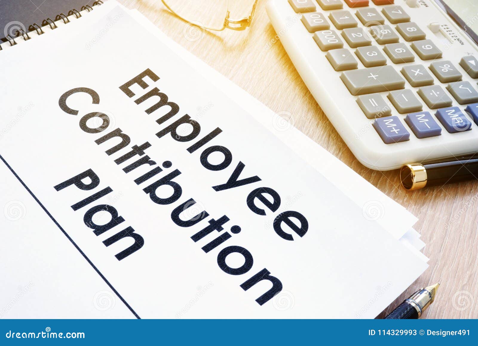 Documents with Title Employee Contribution Plan. Stock Image - Image of ...