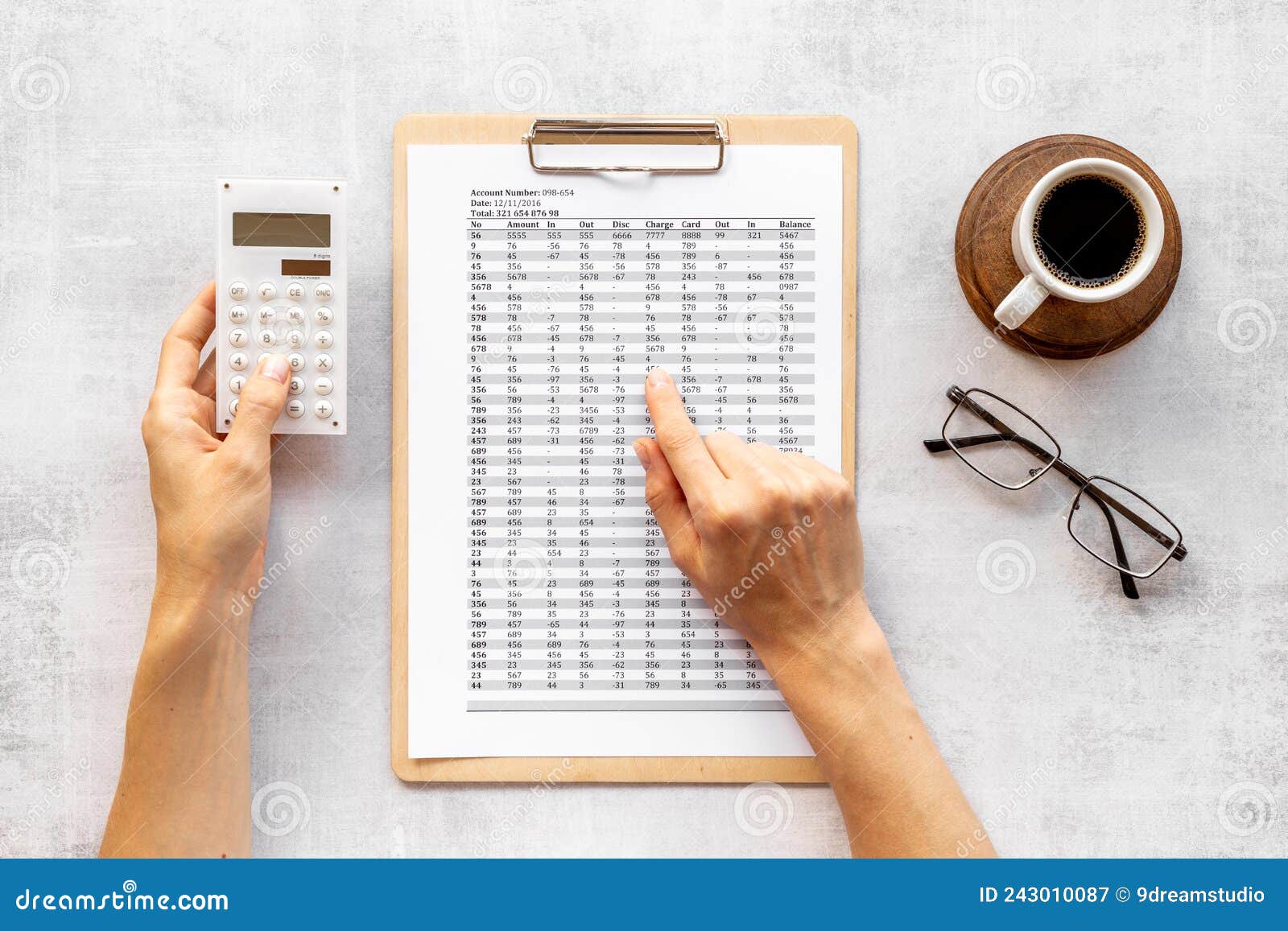 Documents Work with Taxes or Bills with Taxes Report on Office Desk ...