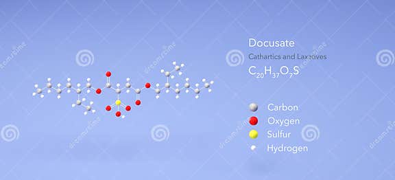 Docusate Molecule, Molecular Structures, Laxatives, 3d Model ...