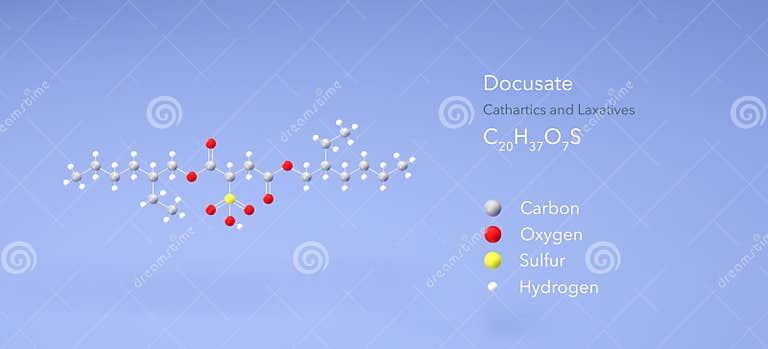 Docusate Molecule, Molecular Structures, Laxatives, 3d Model ...