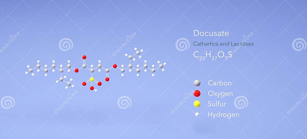 Docusate Molecule, Molecular Structures, Laxatives, 3d Model ...