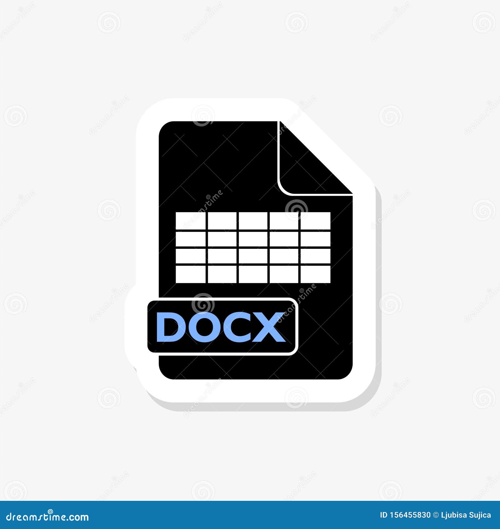 DOCX Sticker, Document, File Icon Simple Image Editorial Image ...