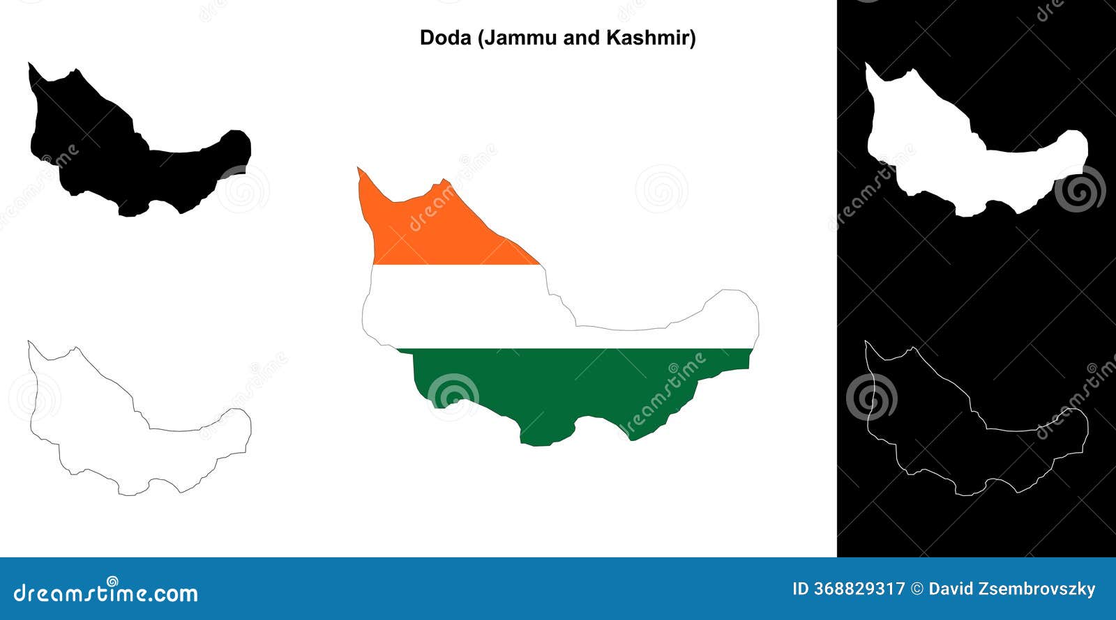Doda District Jammu And Kashmir Union Territory, Republic Of India Map ...