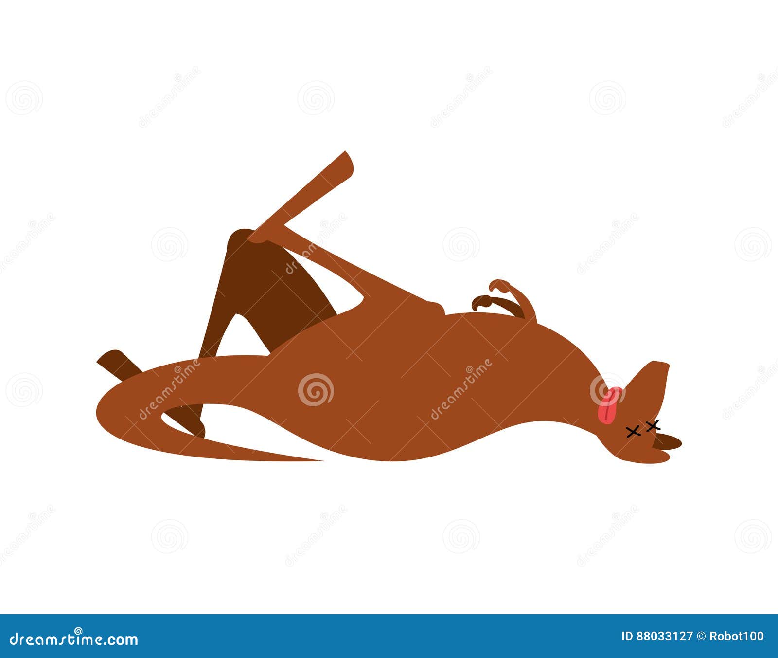 Dode Kangoeroe Het Dier is Dood Lijk Van Australisch Dier Vector ...