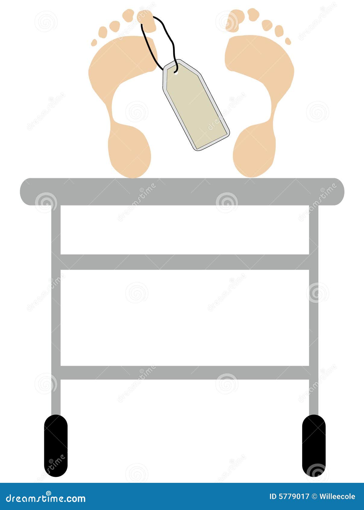 Dode Persoon Op Het Ziekenhuisgurney Vector Illustratie - Illustration ...