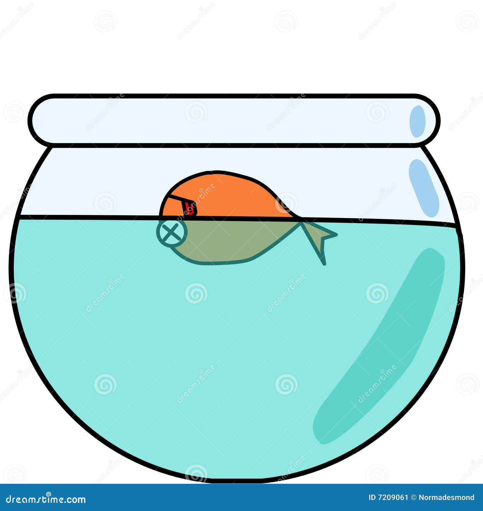 Dode vissen stock illustratie. Illustration of blauw, dier - 7209061