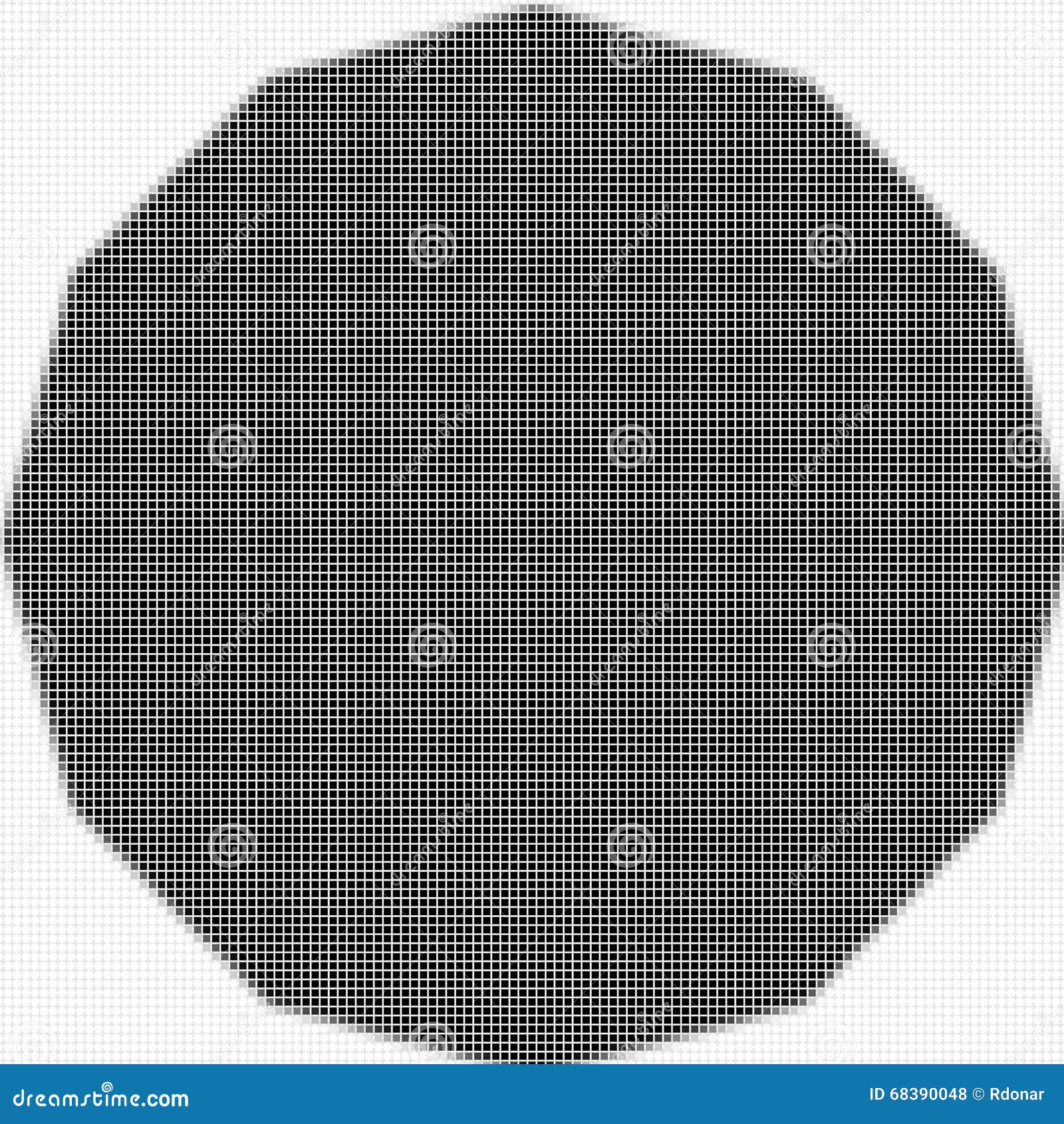 Dodecagon. the Simple Geometric Pattern of Black Squares with Shadowed ...