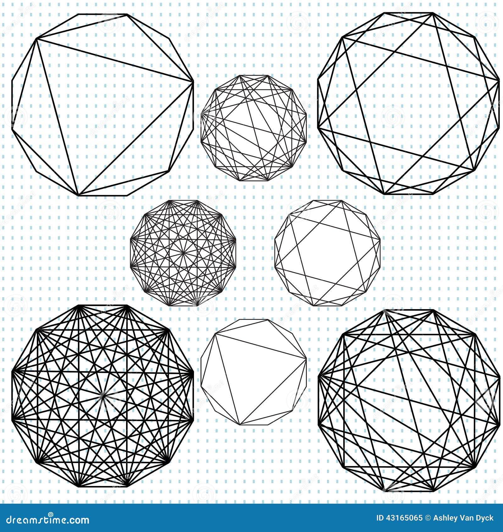 Dodecahedron polygoner vektor illustrationer. Illustration av ...