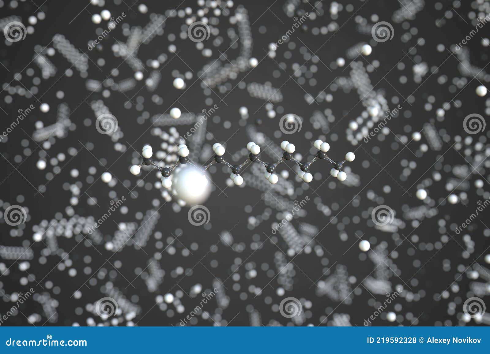 Dodecane Molecule Made with Balls, Scientific Molecular Model. Chemical ...