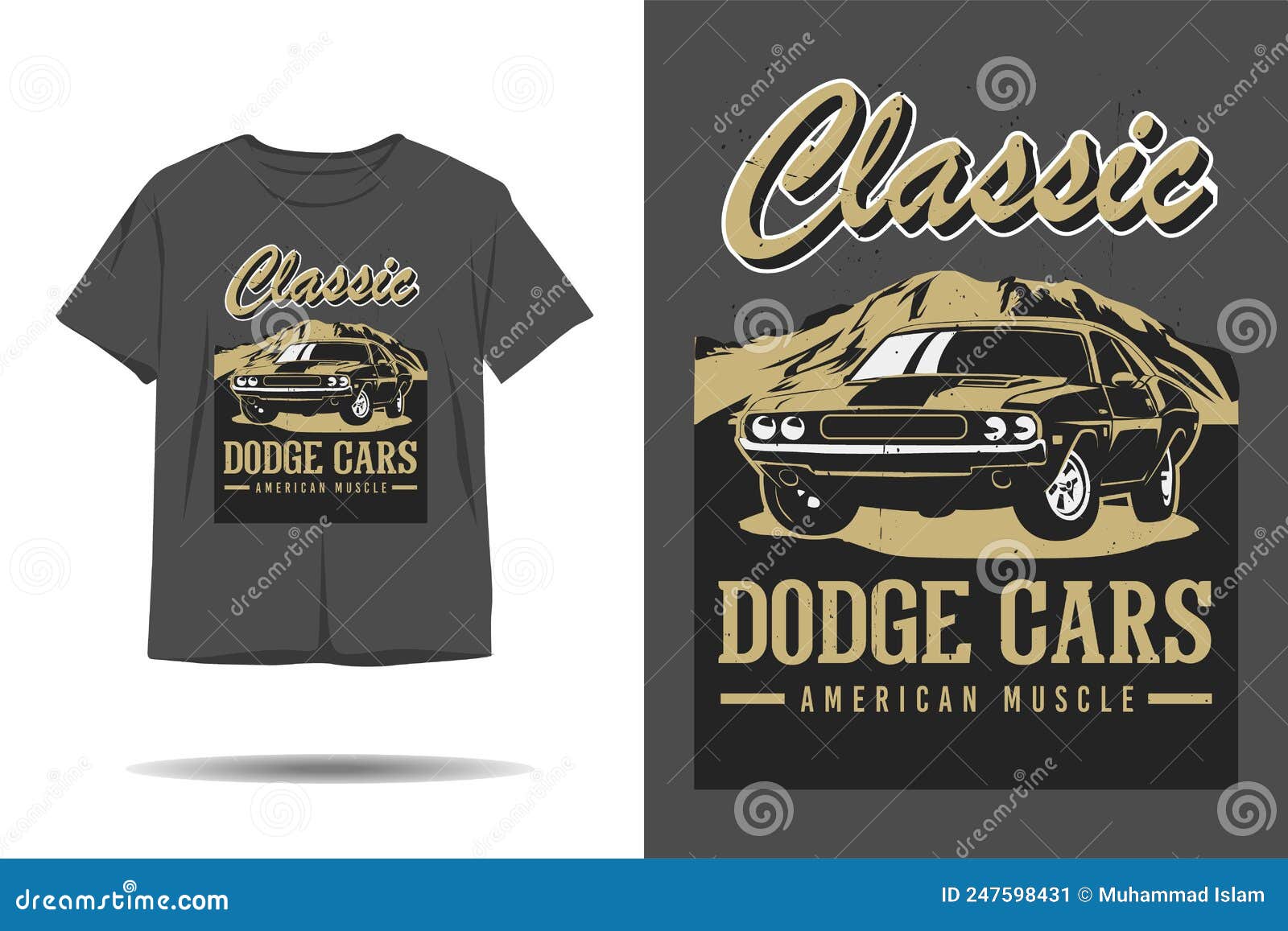 Muscle Car Silhouette Isolated On White Background. Sports Car Contour ...