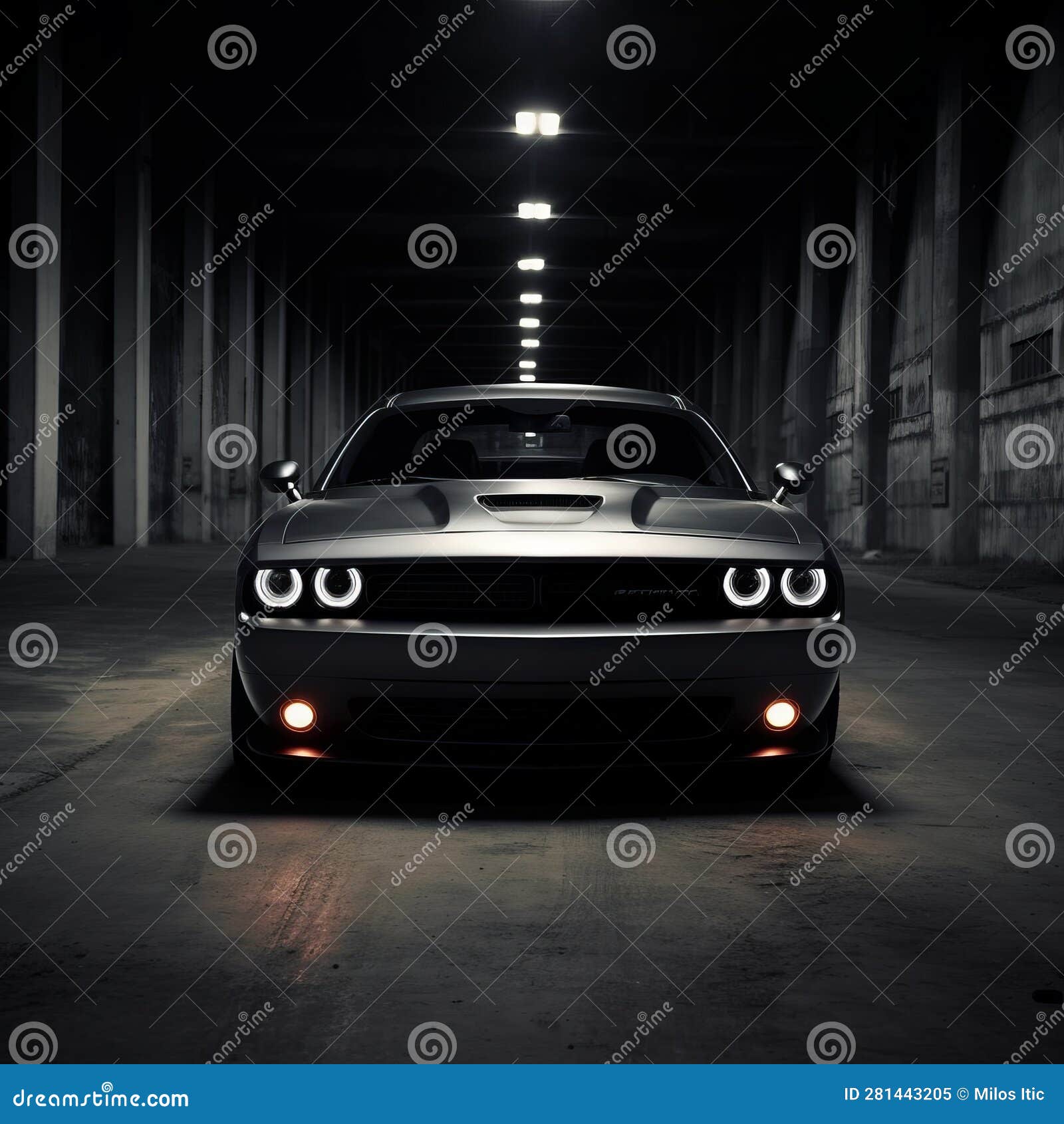 Old Dodge Challenger Car 1968 Isolated Side View White Background ...