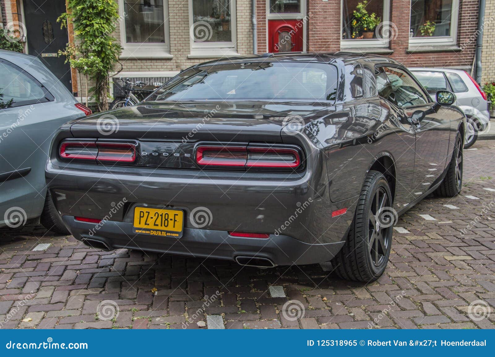Dodge Challenger Car at Amsterdam the Netherlands 2018 Editorial Image ...