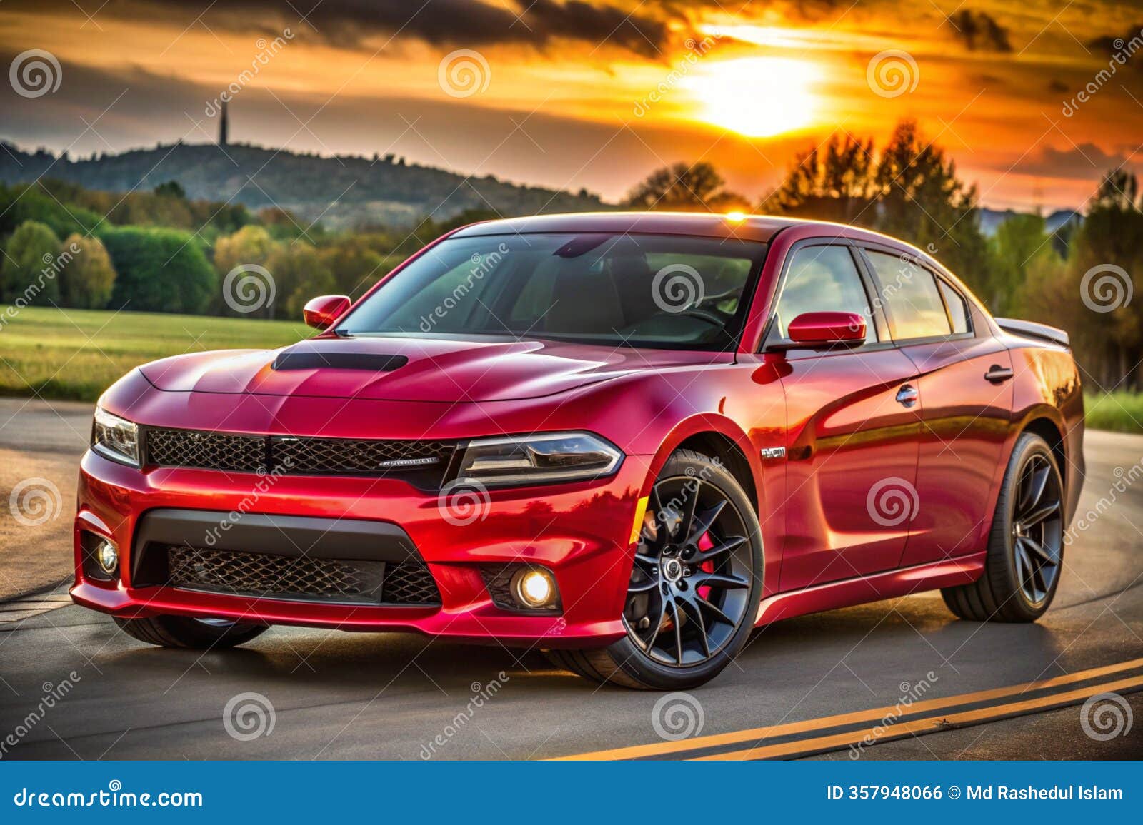 Dodge Charger Car Silhouette Isolated White Background Showing From ...