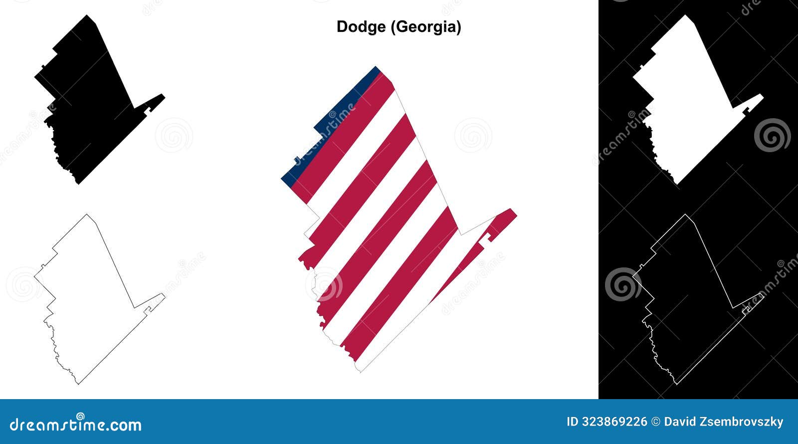 Dodge outline map stock vector. Illustration of isolated - 323869226