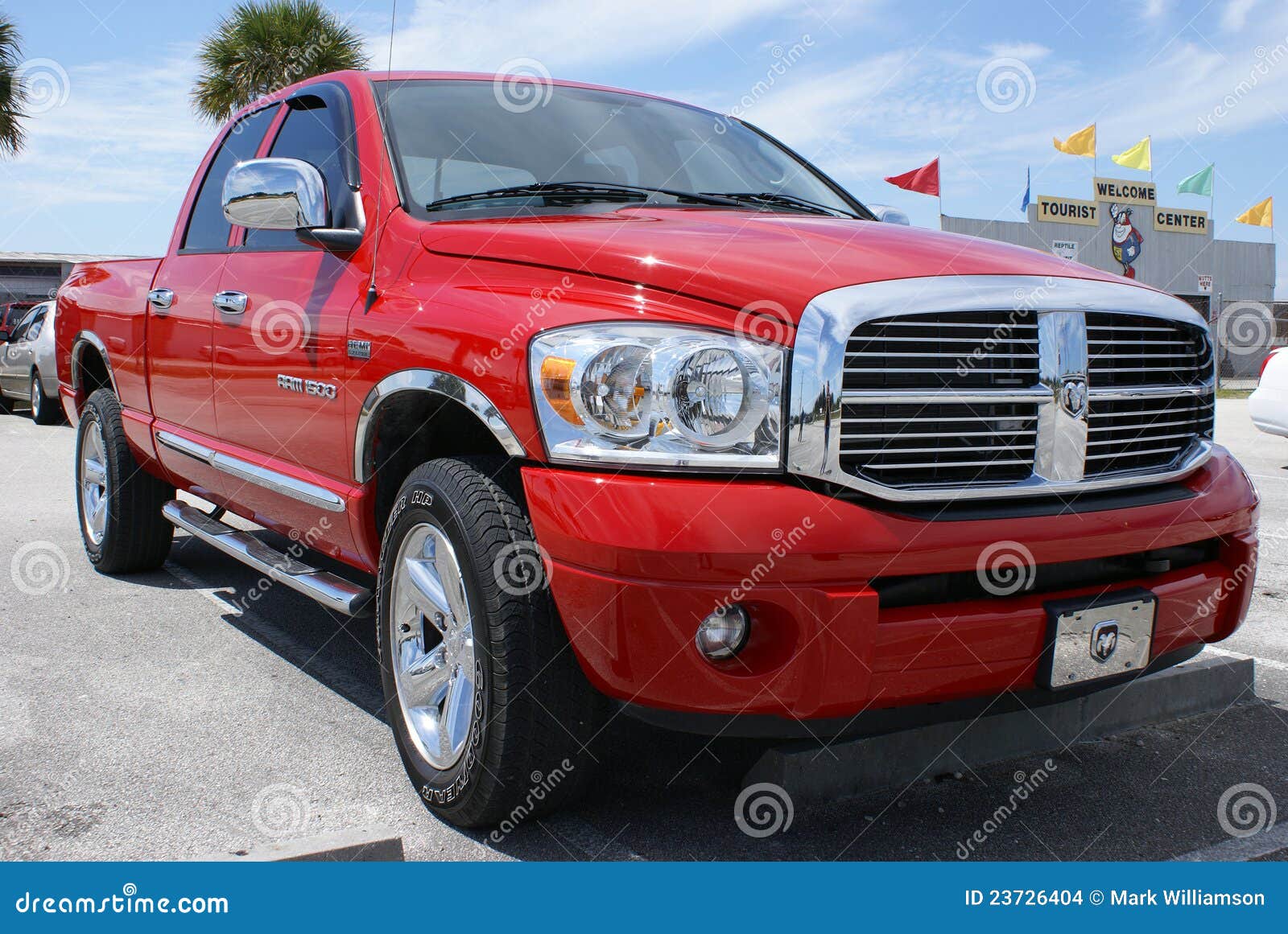 Dodge Ram 1500 Fourth Generation Is Driving On Street In Centre Of City ...