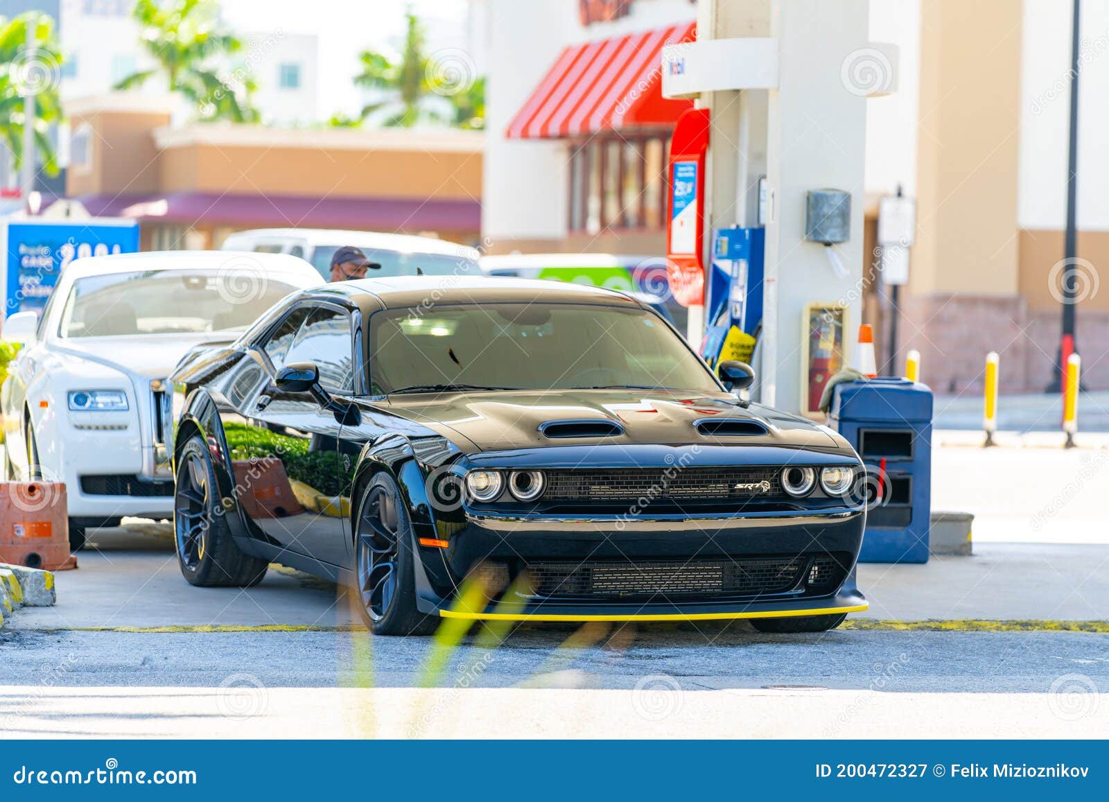 Dodge SRT Hellcat Muscle Car Front View Editorial Photography - Image ...
