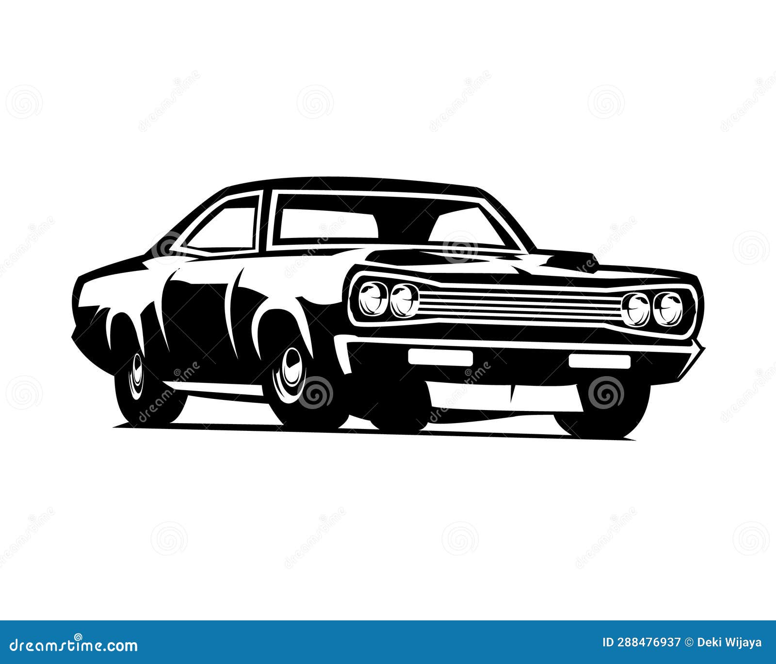 Dodge Super Bee 1969. Vector Illustration Premium. Side View With Style ... Dodge Super Bee 1969. Vector Illustration Premium. Side View With Style ...